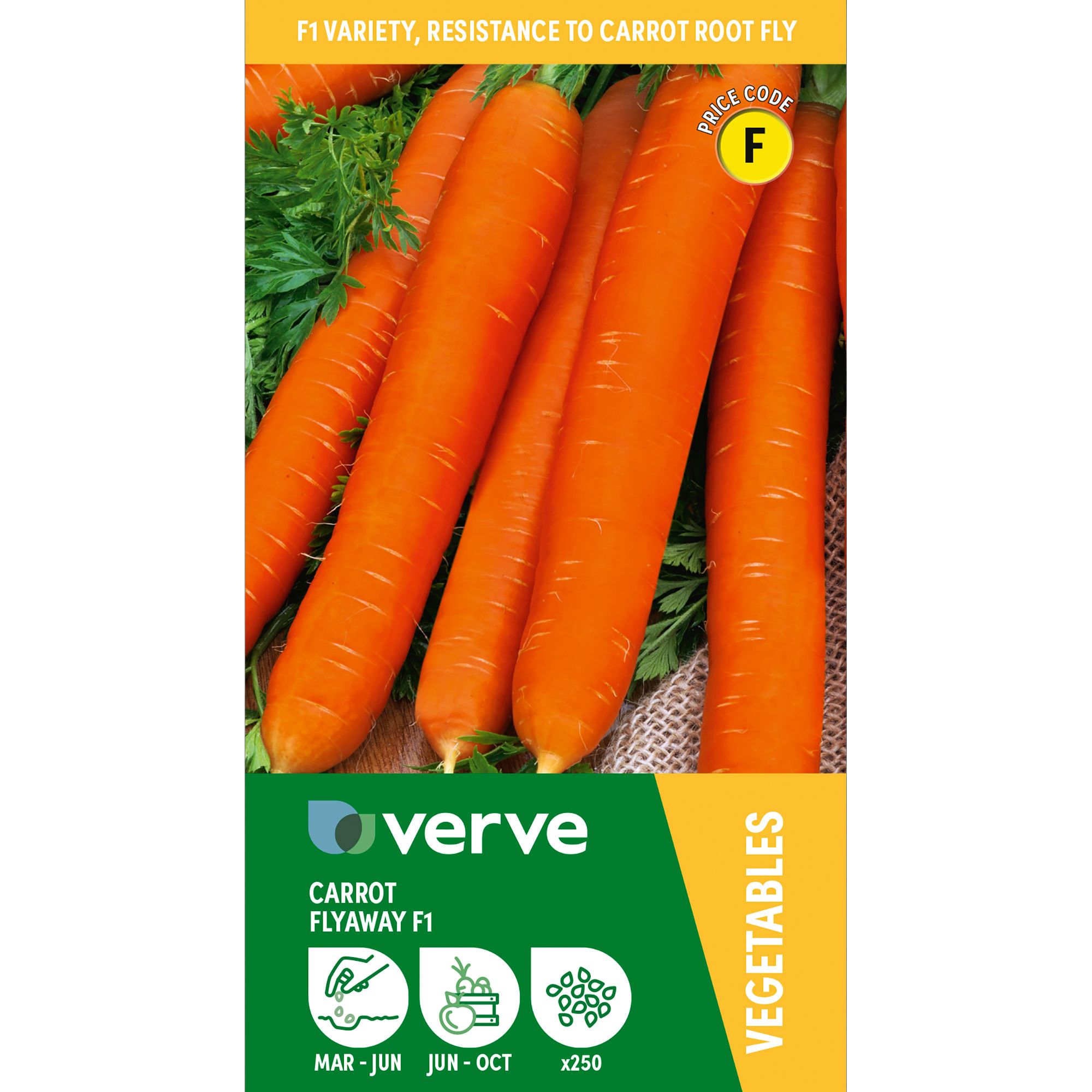 Verve Carrot 'Flyaway F1' Vegetable Seeds