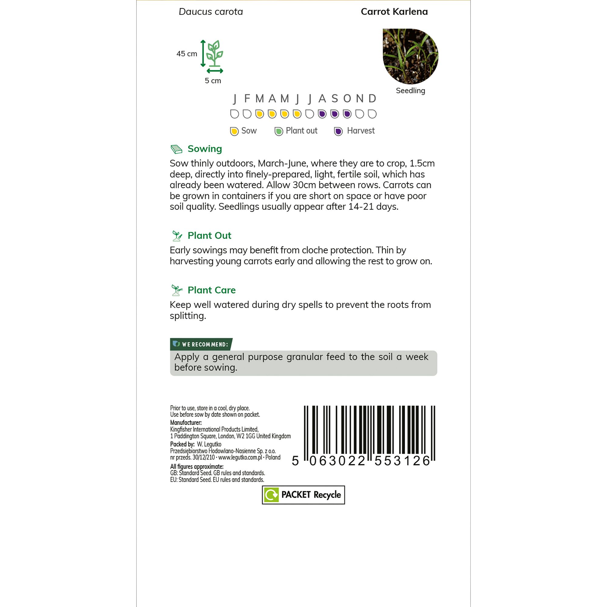 Verve Carrot 'Karlena' Vegetable Seeds