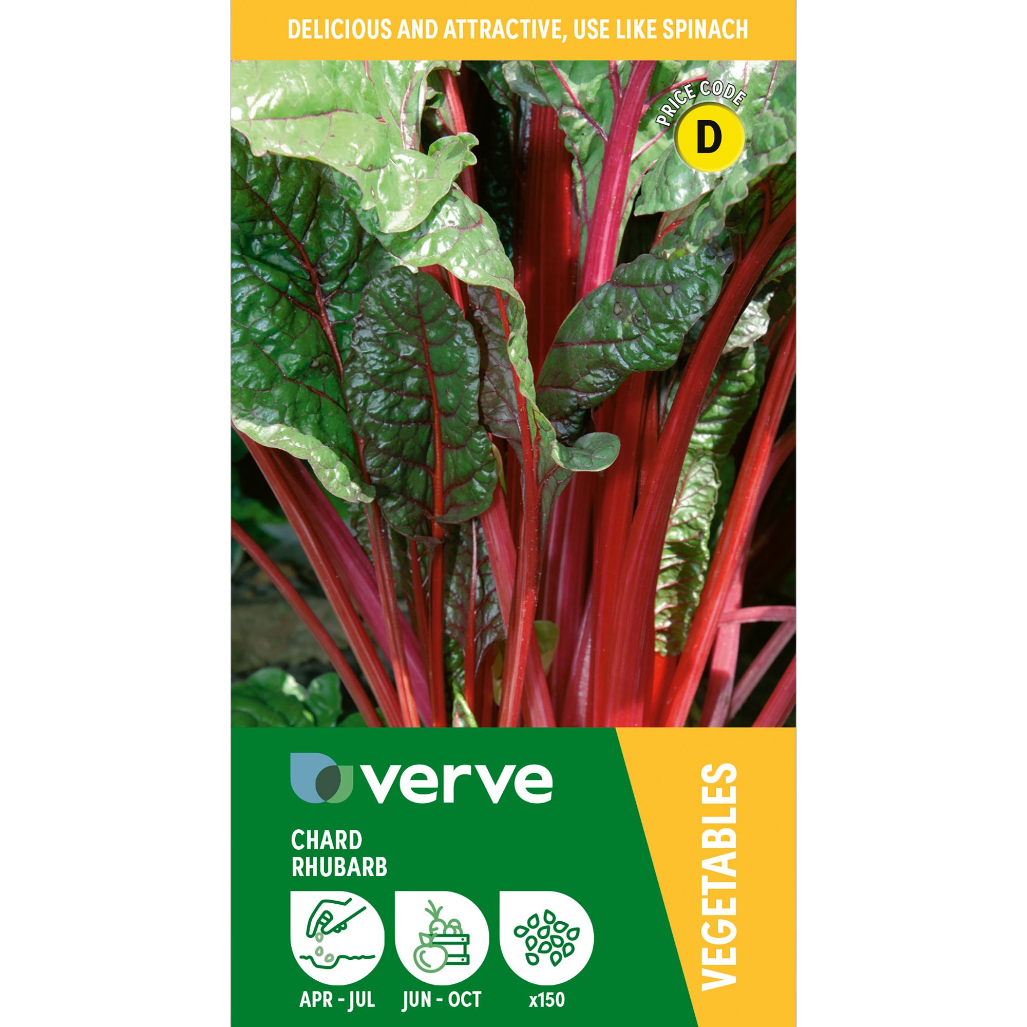 Verve Chard 'Rhubarb' Vegetable Seeds