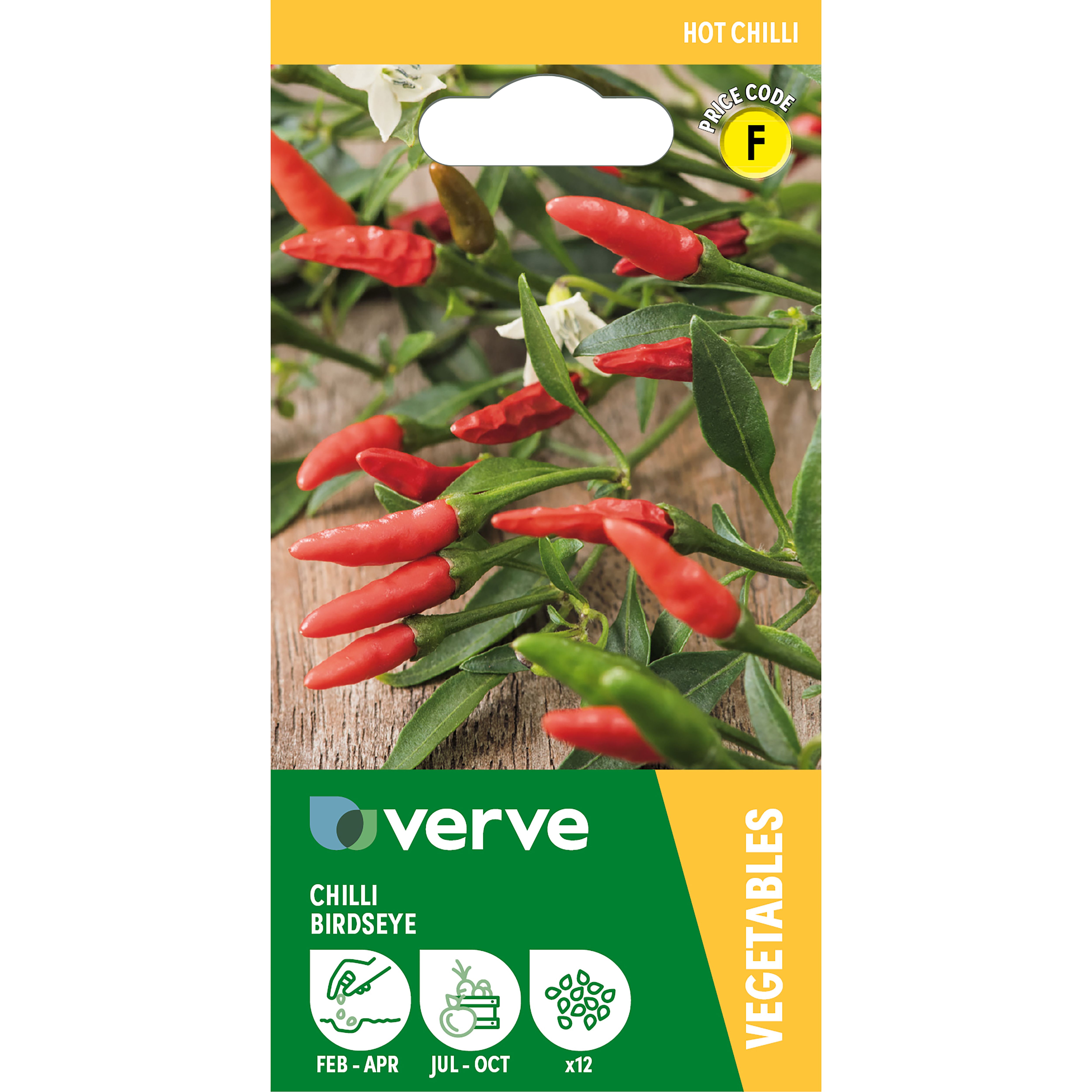 Verve Chilli 'Birdseye' Vegetable Seeds