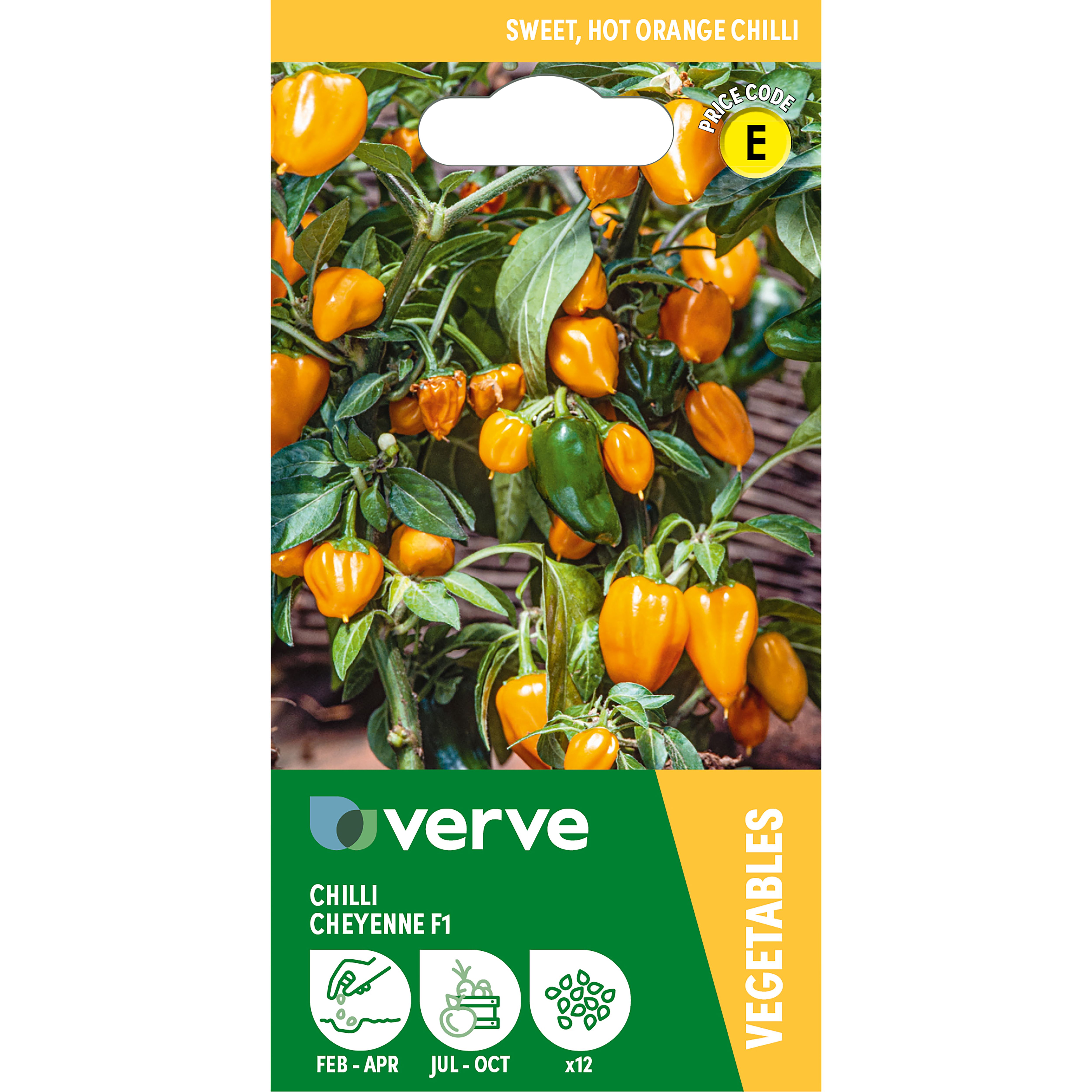 Verve Chilli 'Cheyenne F1' Vegetable Seeds