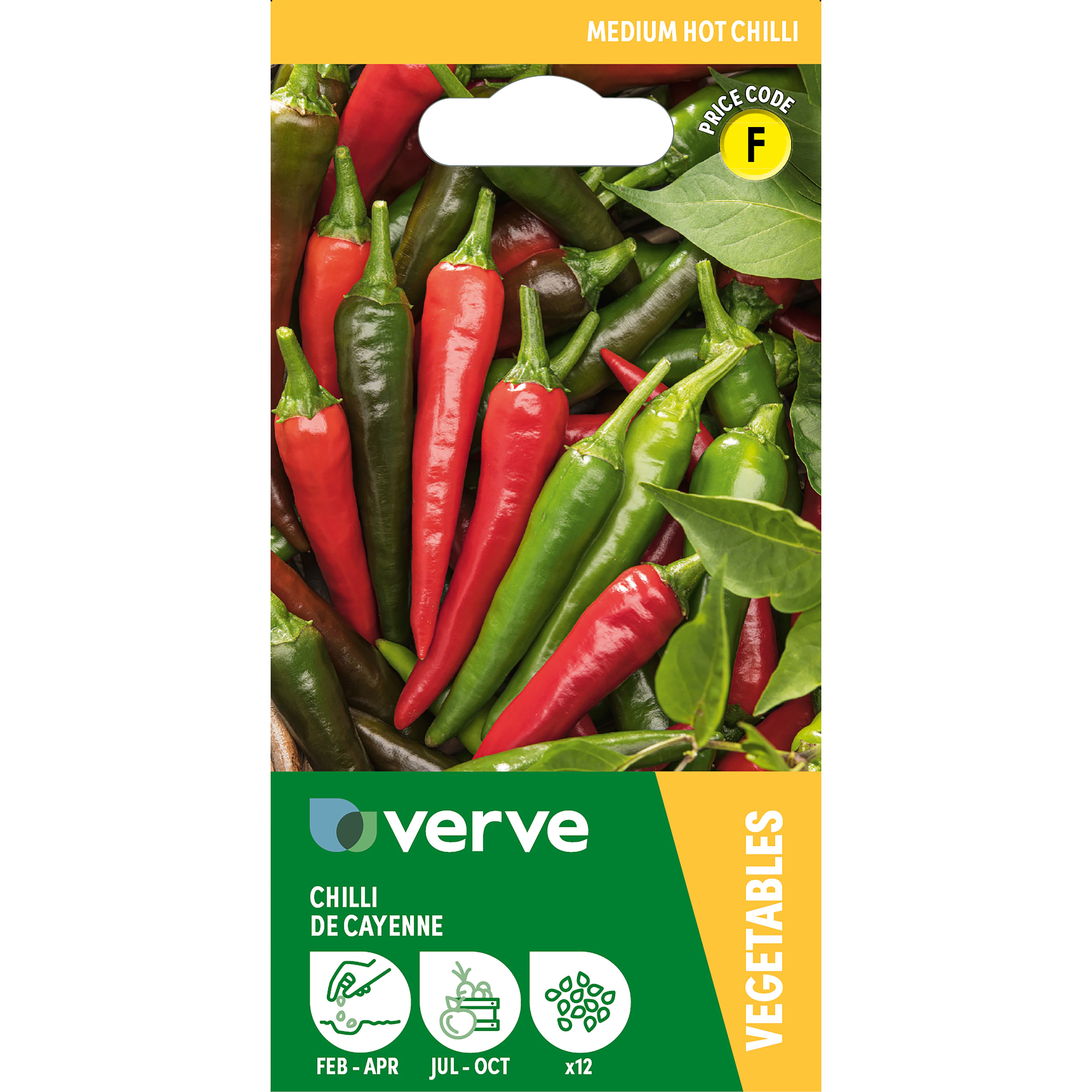 Verve Chilli 'De Cayenne' Vegetable Seeds