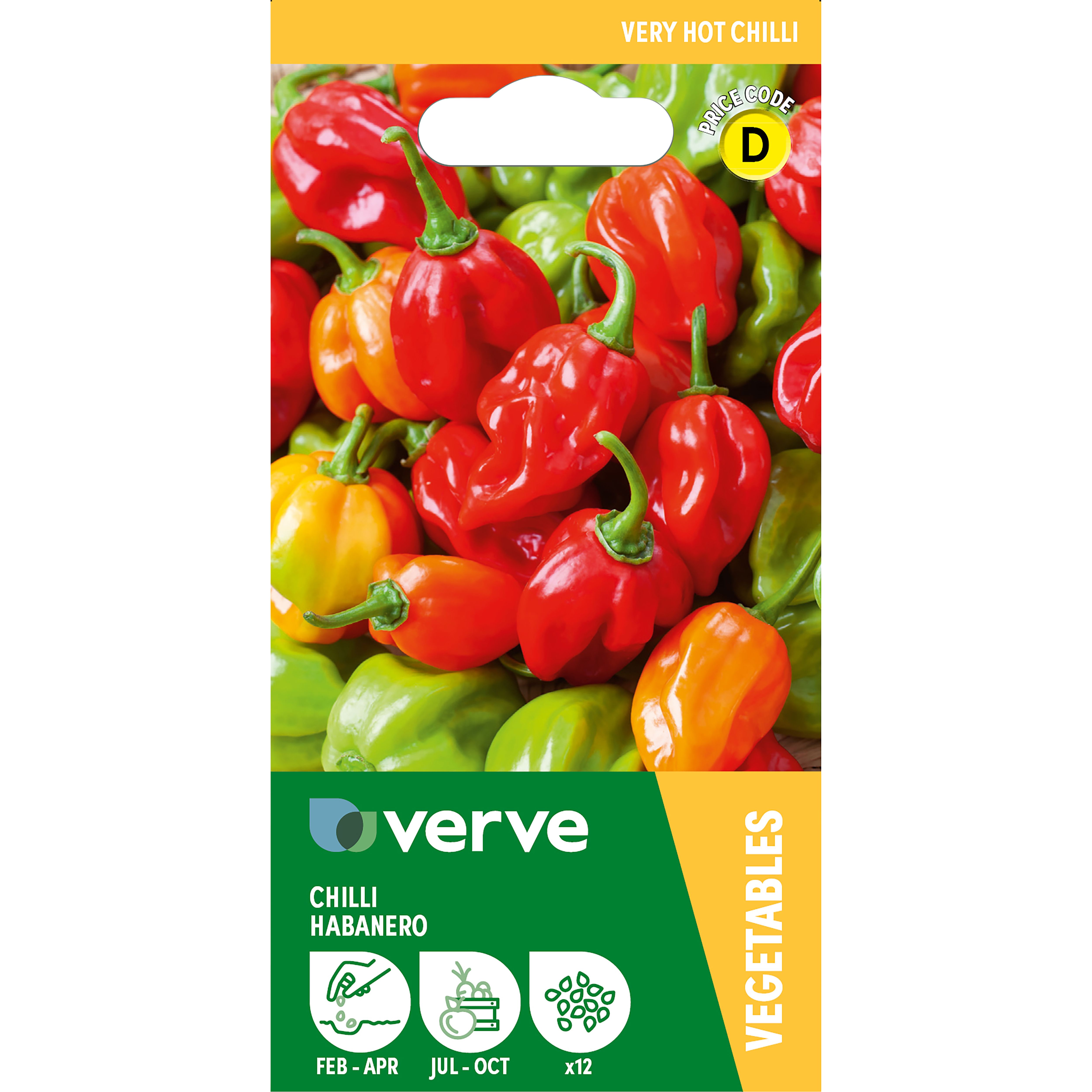 Verve Chilli 'Habanero' Vegetable Seeds