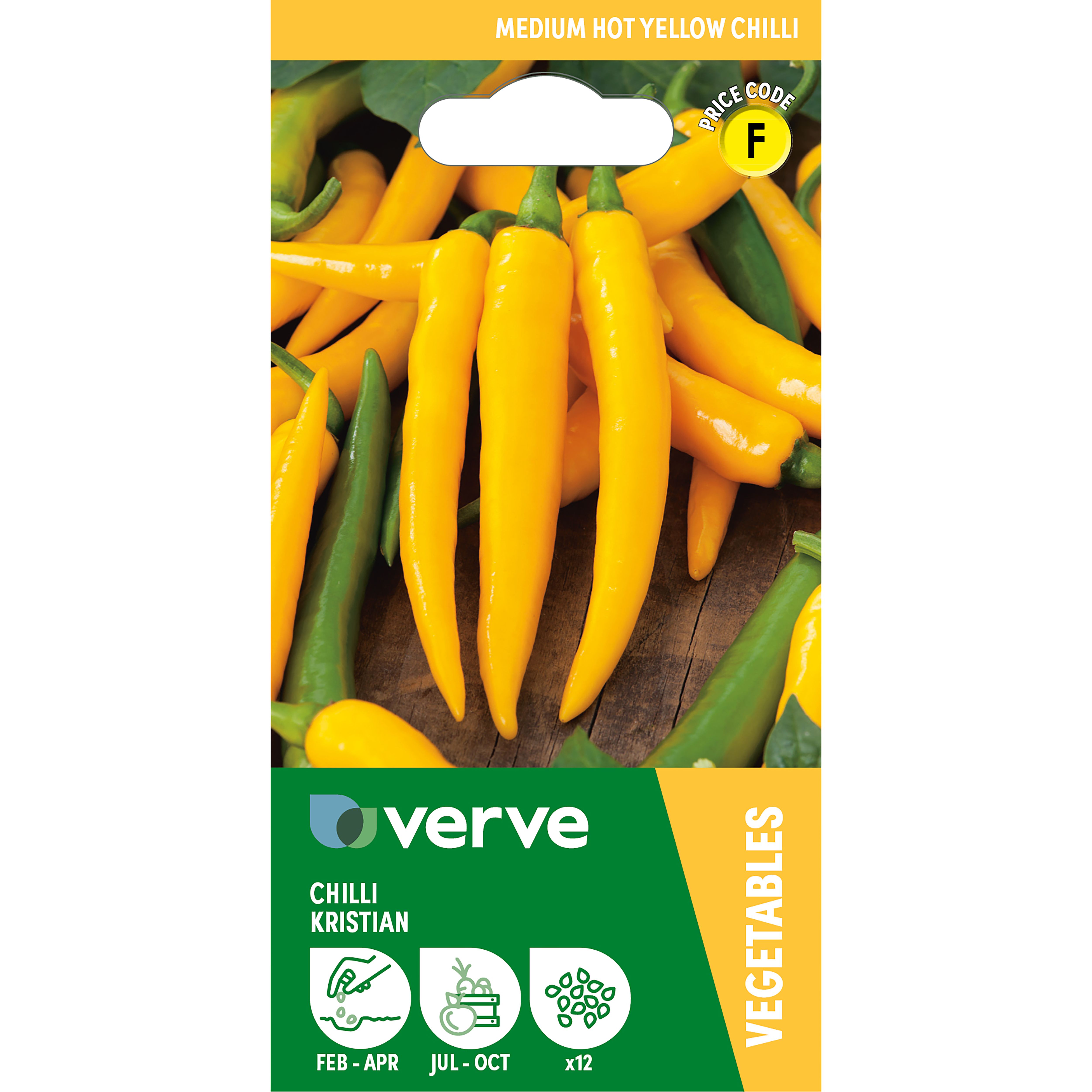 VERVE CHILLI 'KRISTIAN' VEGETABLE SEEDS