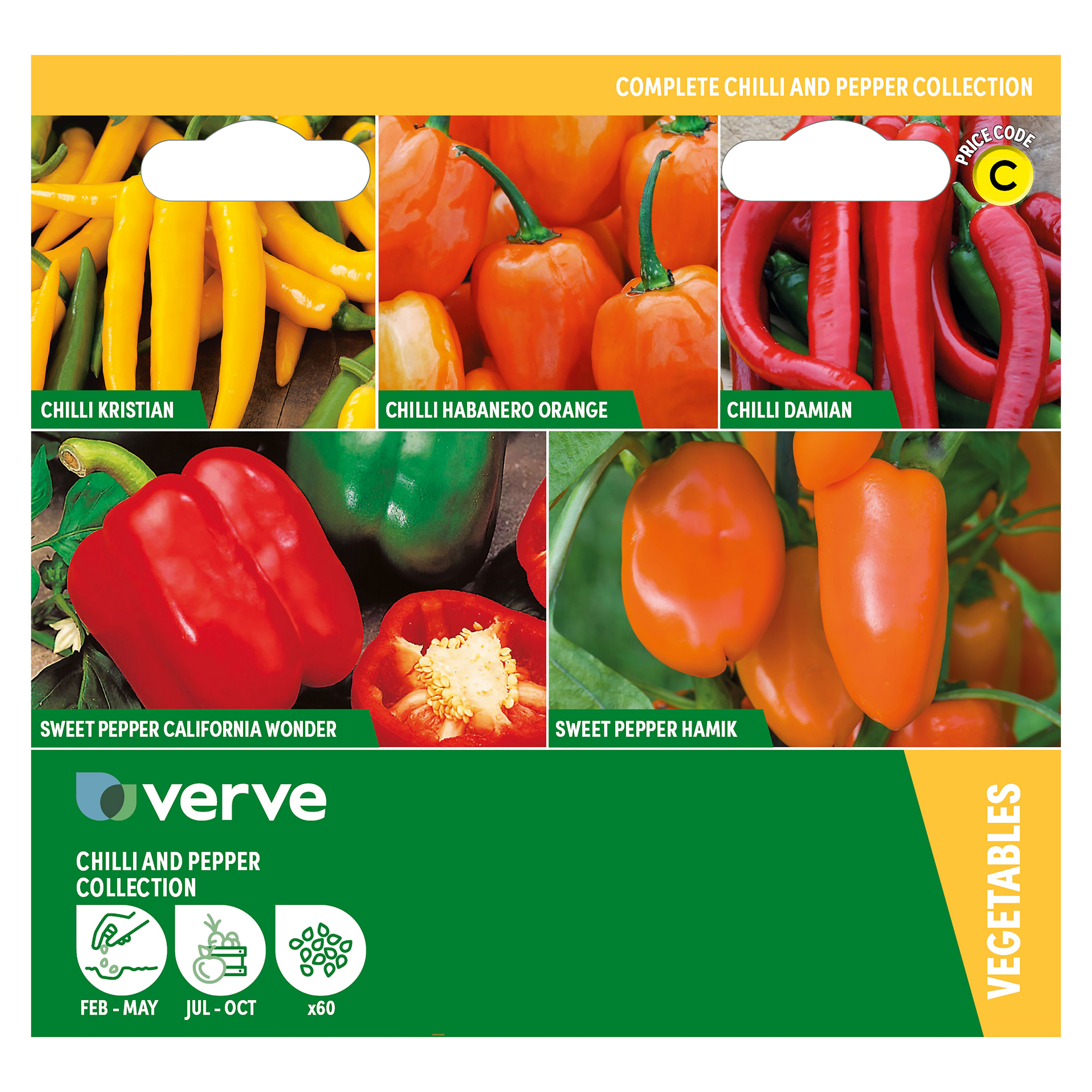 Verve Chilli & pepper Vegetable Seeds