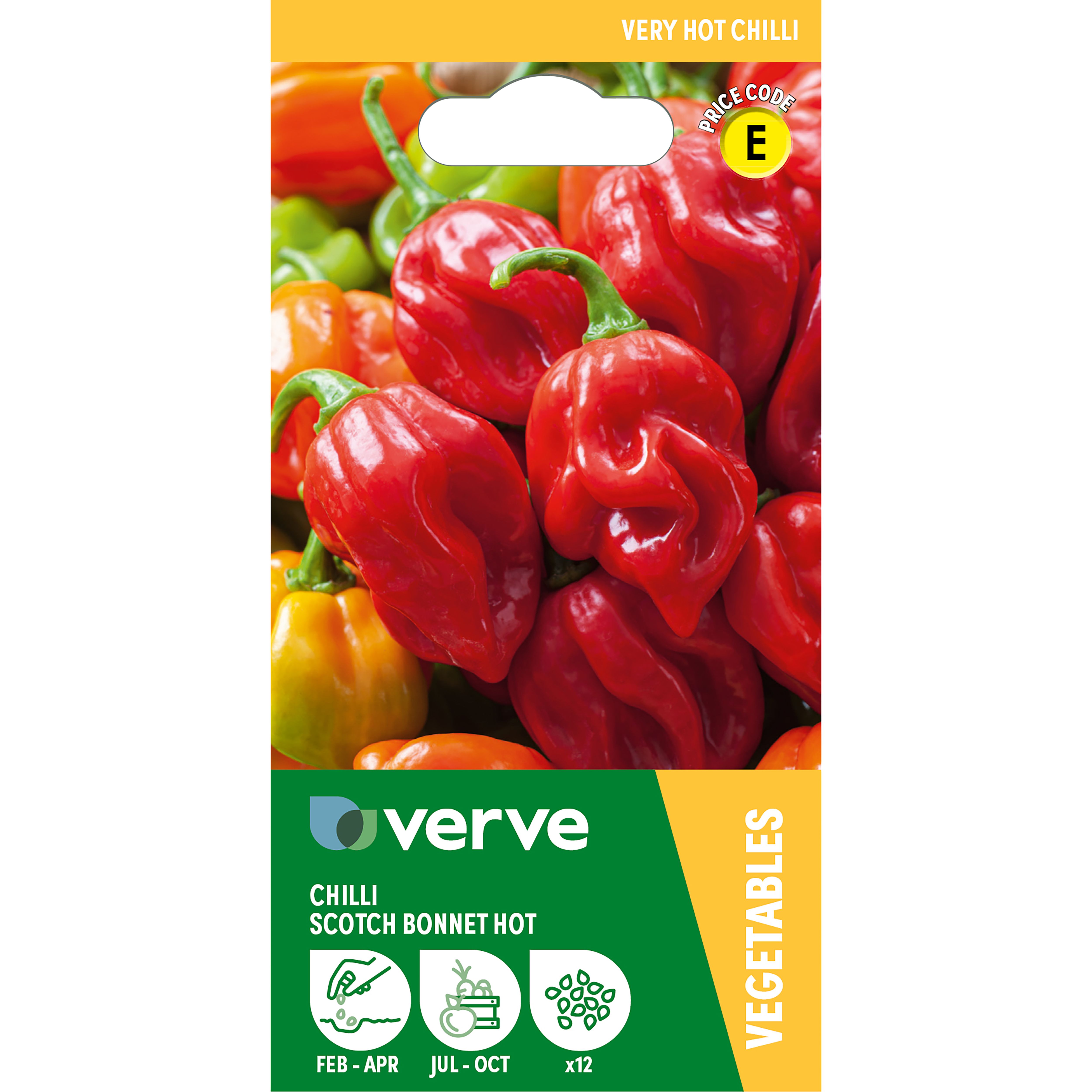 Verve Chilli 'Scotch Bonnet Hot' Vegetable Seeds