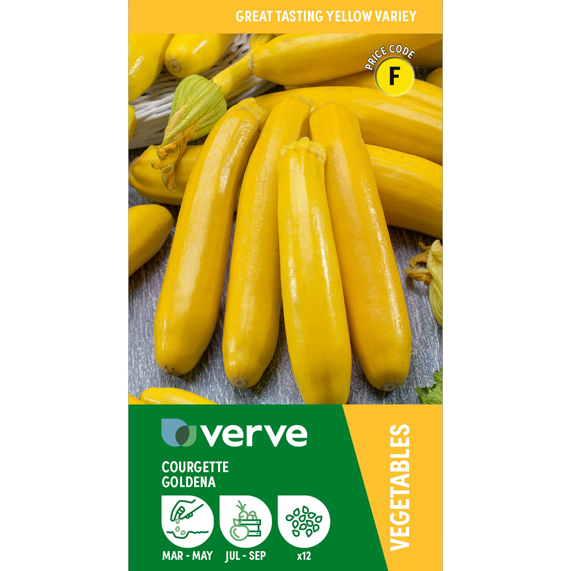 Verve Courgette 'Goldena' Vegetable Seeds | DIY at B&Q