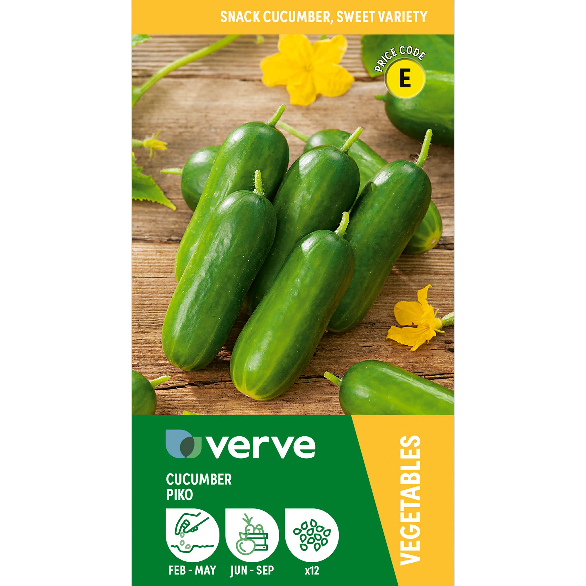 Verve Cucumber 'Piko' Vegetable Seeds