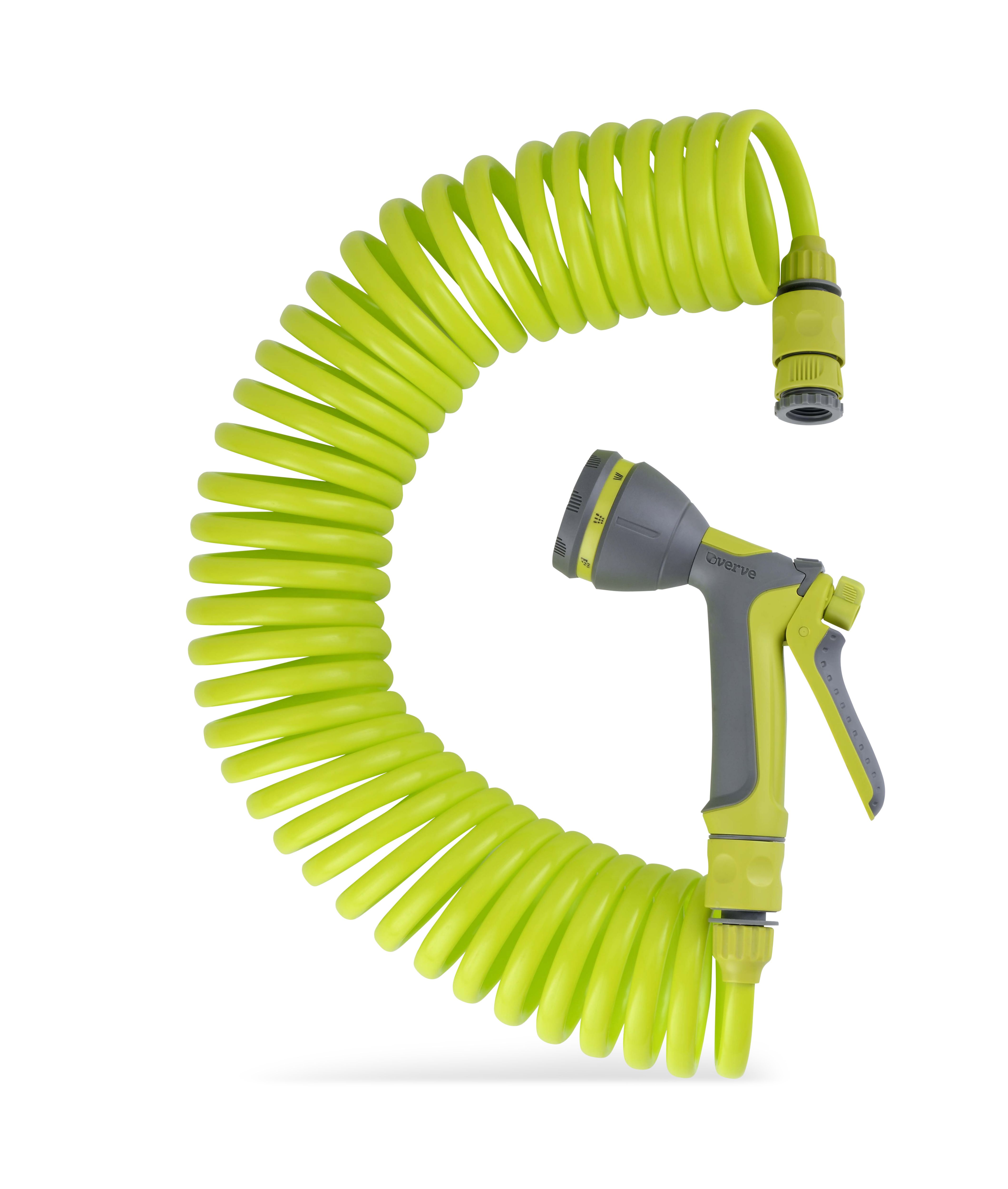 Verve DY5810K Green & grey Spiral Hose pipe (L)10m | DIY at B&Q