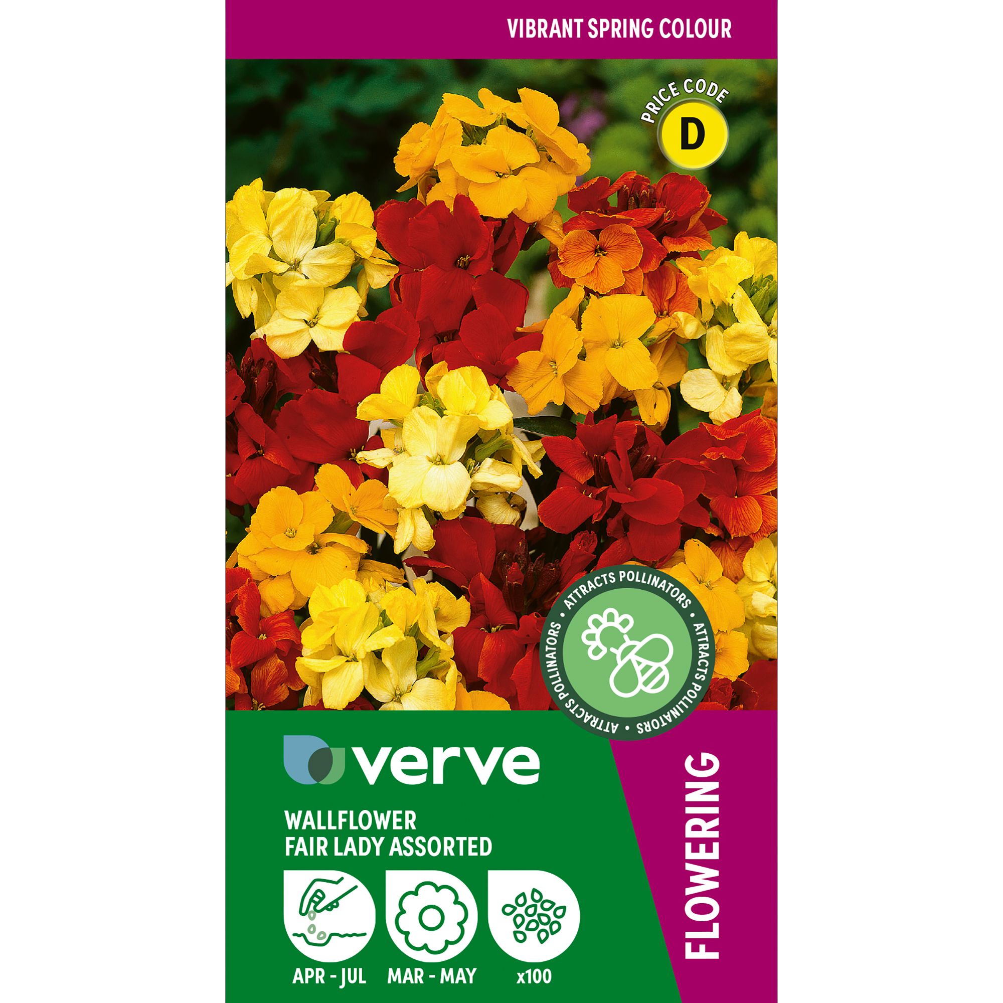 Verve Fair Lady Assorted Wallflower Seeds