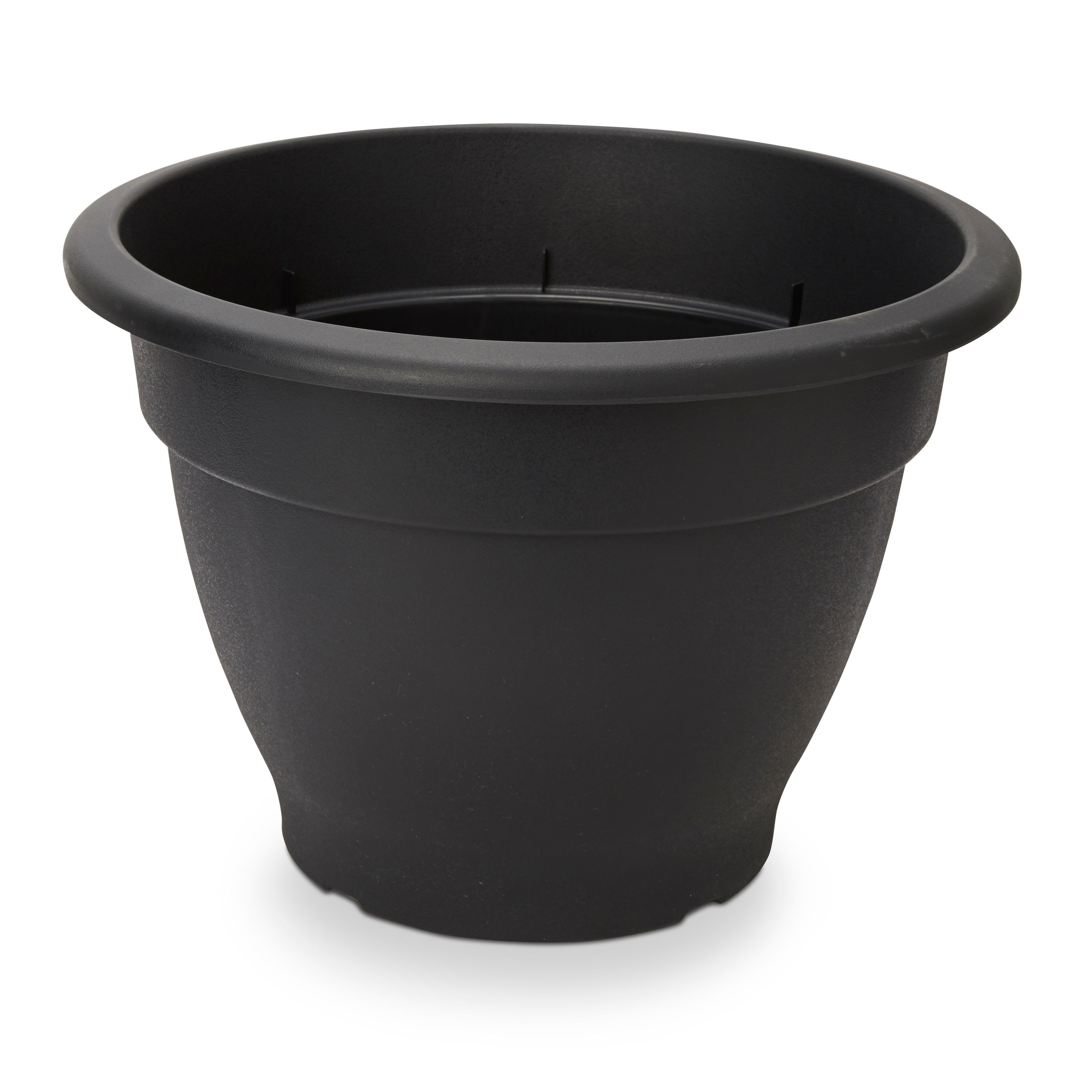 Verve Florus Black Bell Plastic Plant pot (Dia) 46cm, (H)33cm, 35.9L