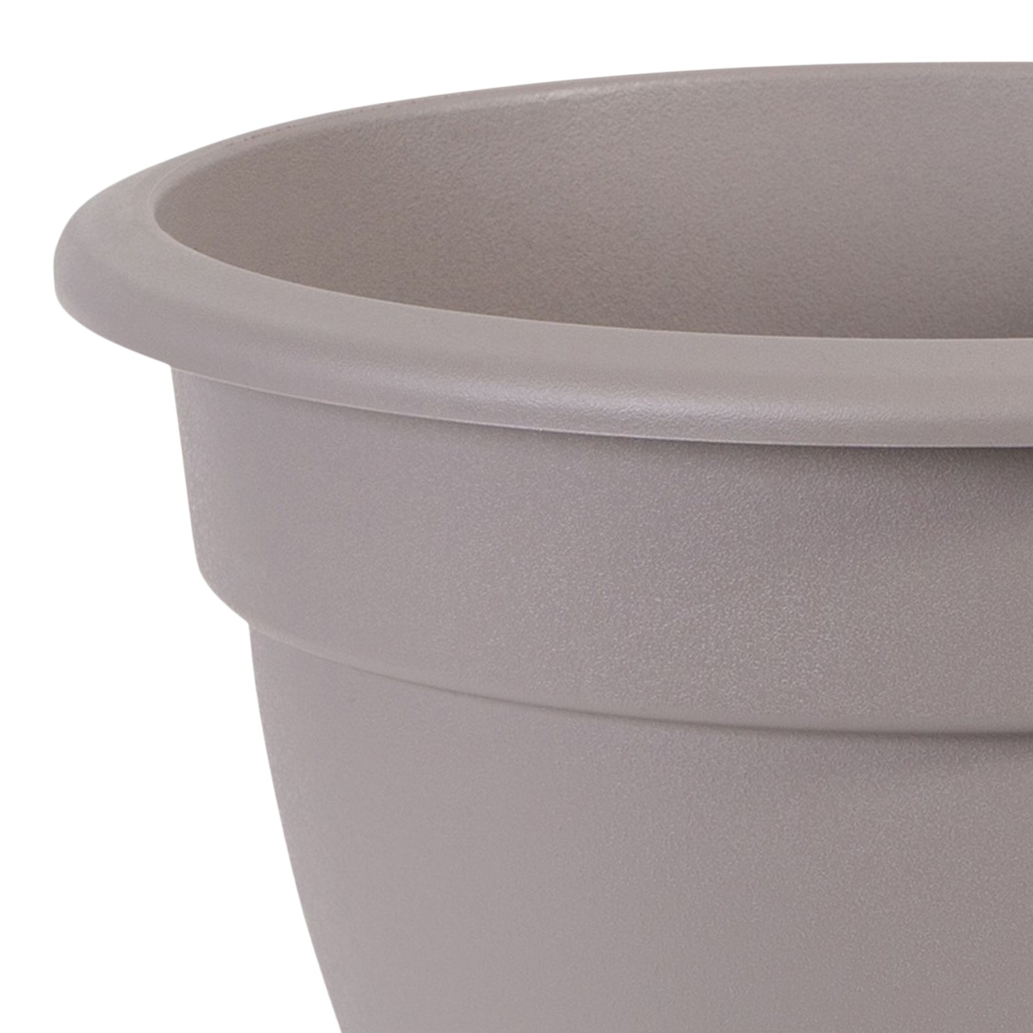 Verve Florus Taupe Bell Plastic Plant pot (Dia) 46cm, (H)33cm, 35.9L