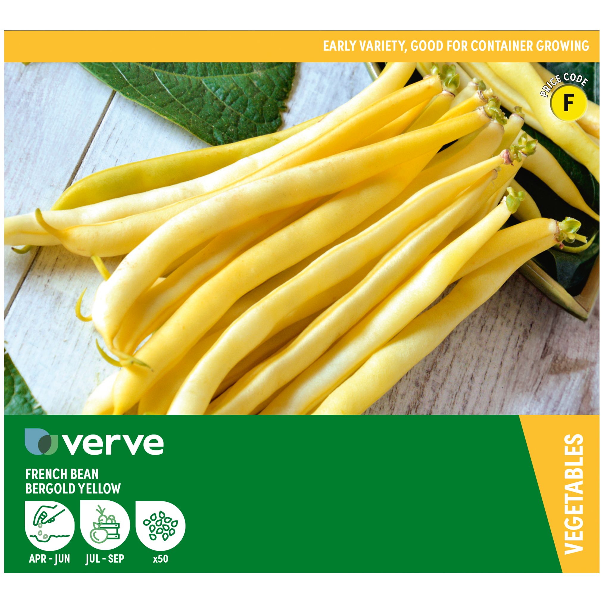 Verve French bean 'Bergold' Vegetable Seeds