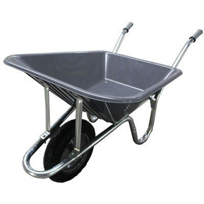 Verve Grey Plastic & steel Wheelbarrow 90L | DIY at B&Q