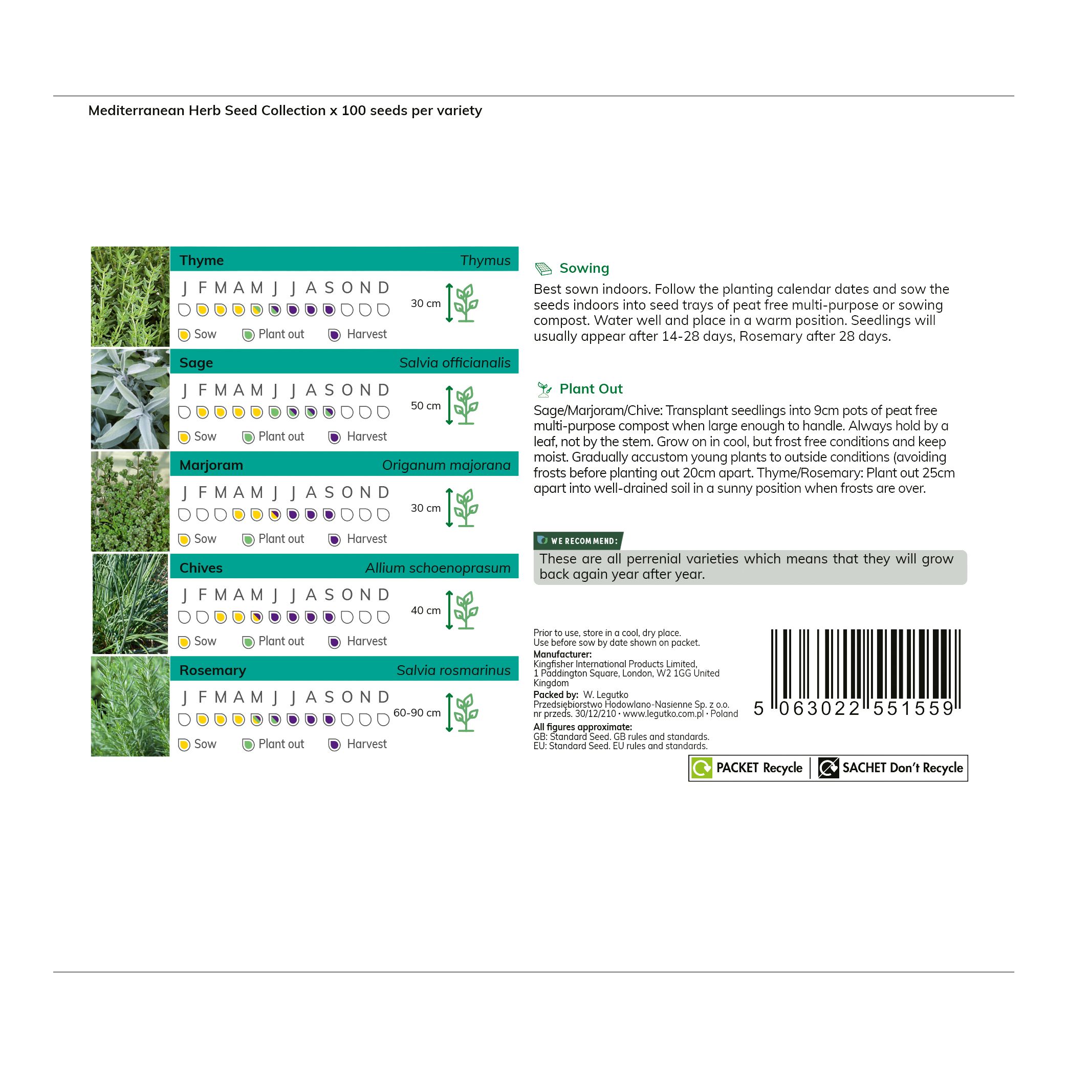 Verve Herb 'Mediterranean Collection' Vegetable Seeds
