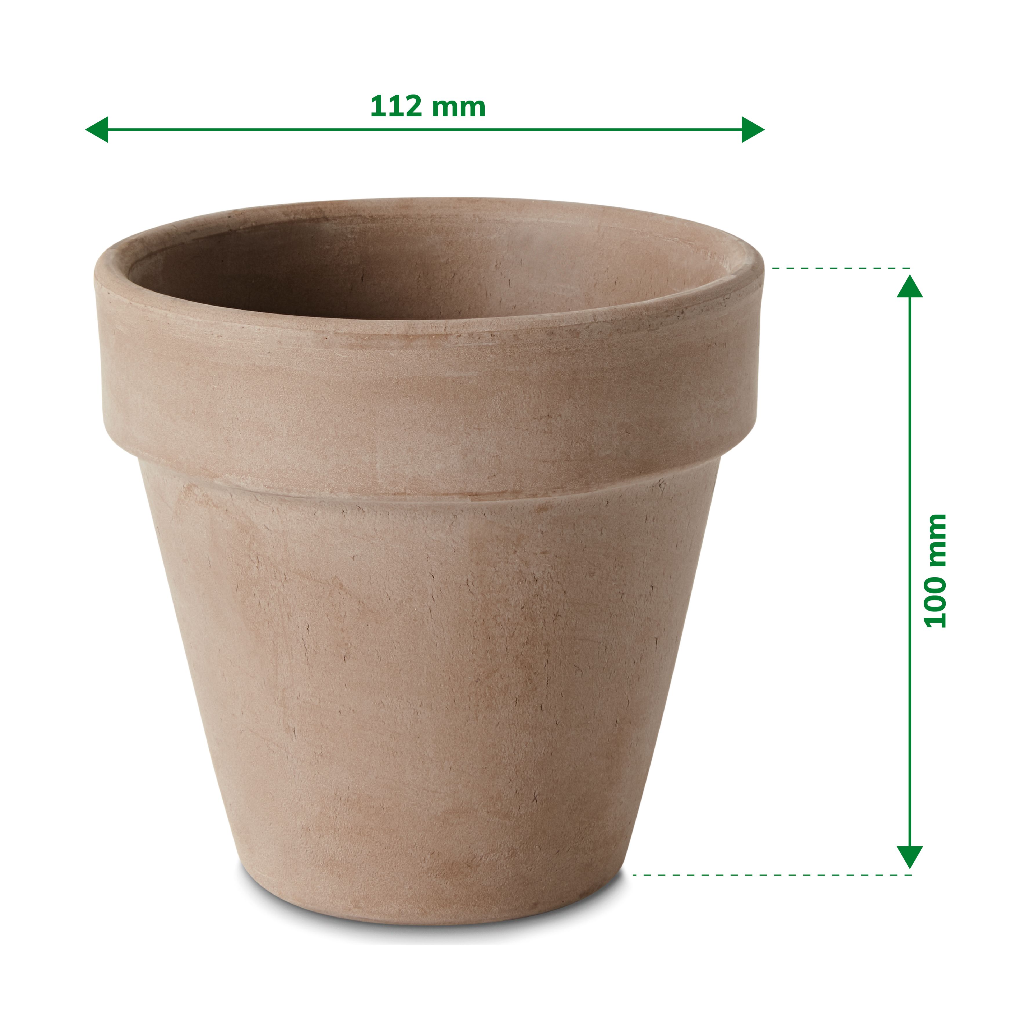 Verve Laleh Brown Terracotta Grow pot (Dia) 11.2cm, (H)10cm, 1L