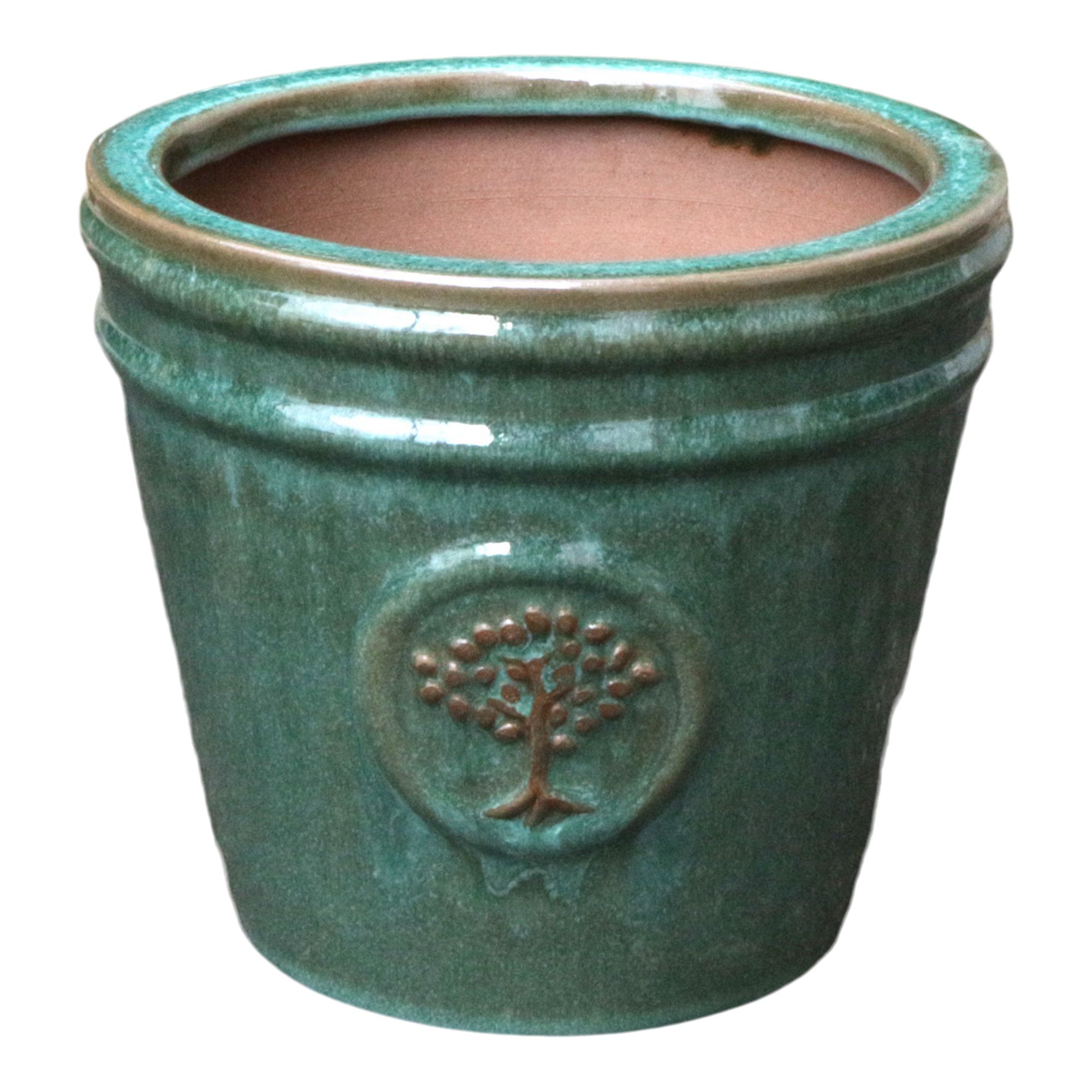 Verve Laurel Wreath Ceramic Plant pot (Dia) 32cm, (H)30cm