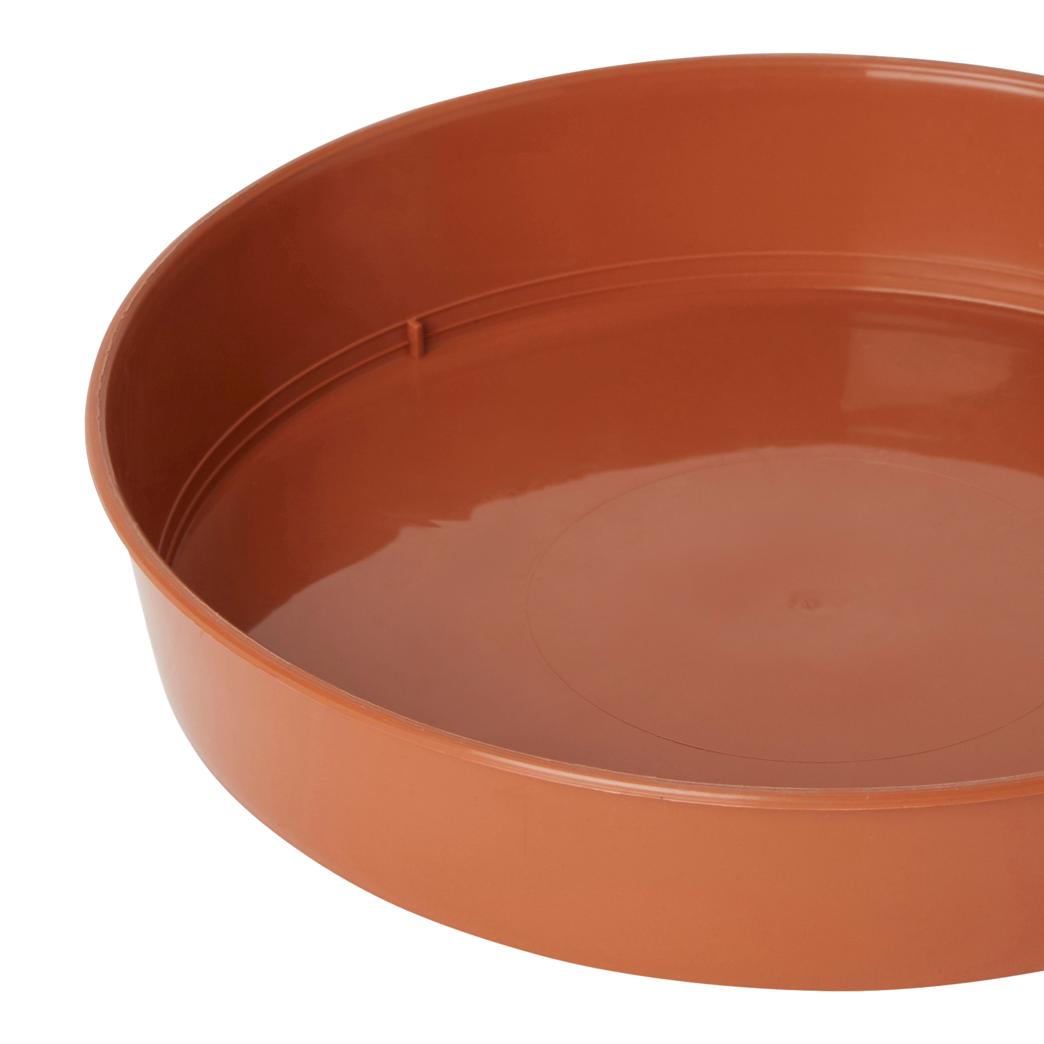 Verve Lei Brown Grow pot Saucer (Dia)11.5cm, Pack of 5