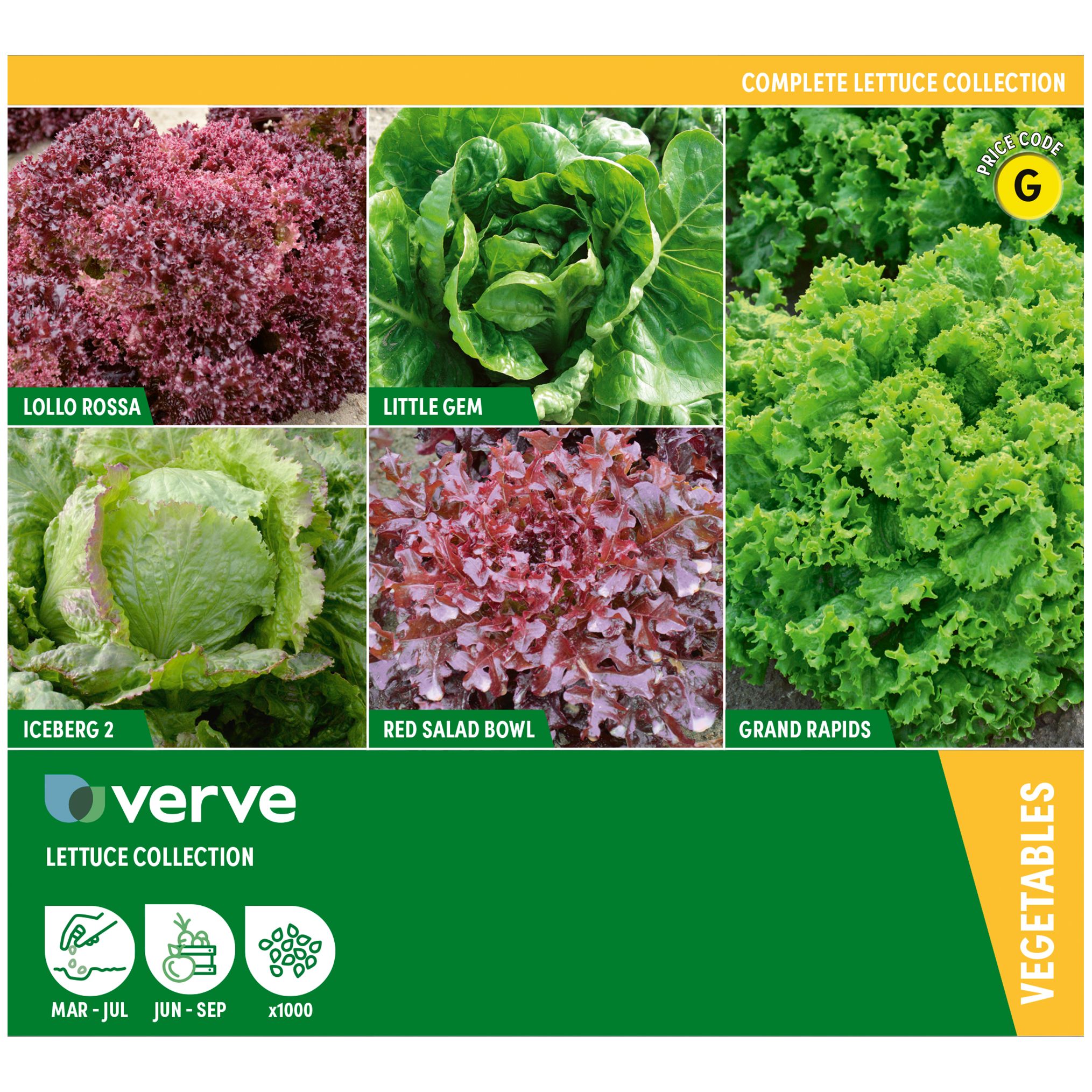Verve Lettuce 'Easy Collection' Vegetable Seeds