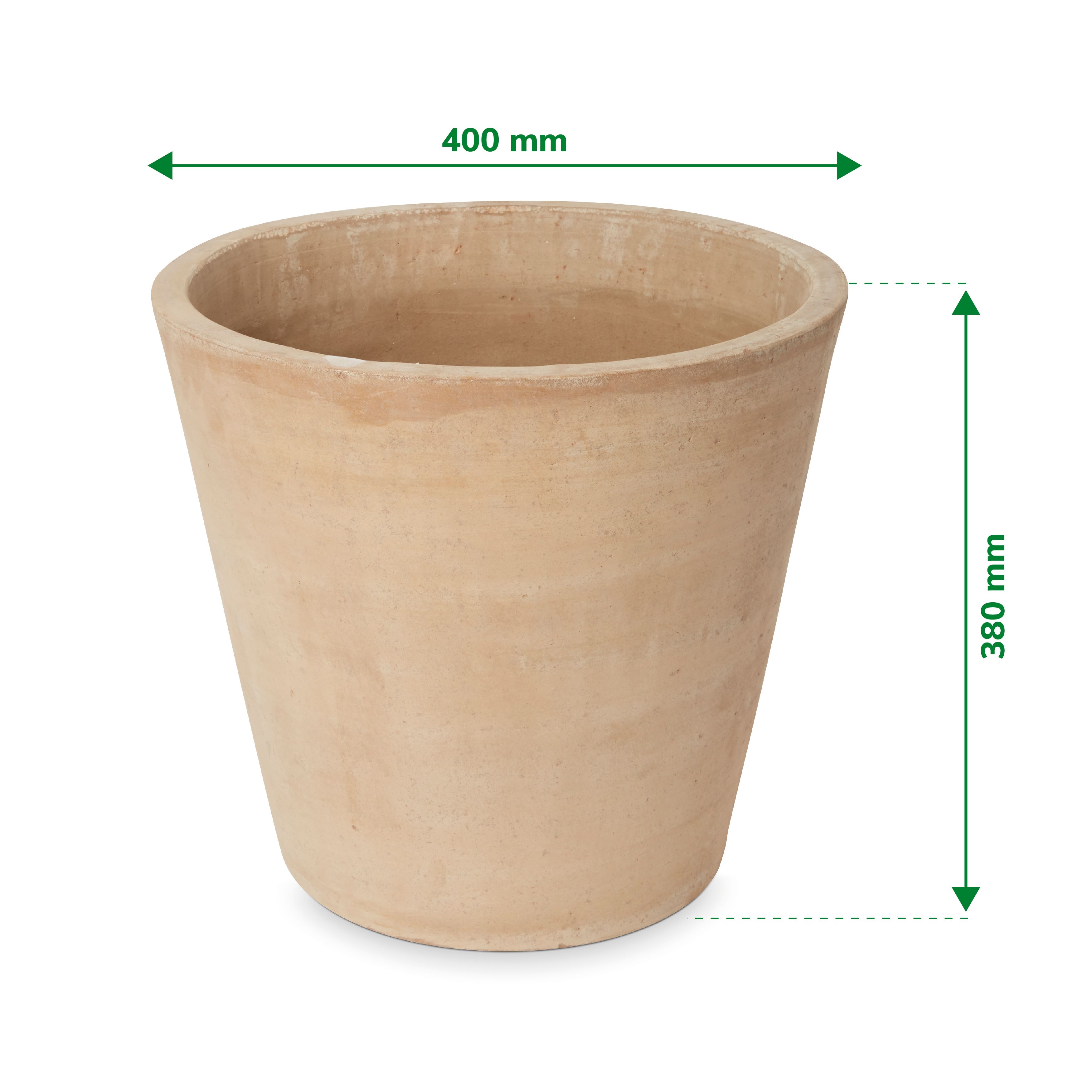 Verve Mali Matt Brown Terracotta Plant pot (Dia) 40cm, (H)38cm, 43L