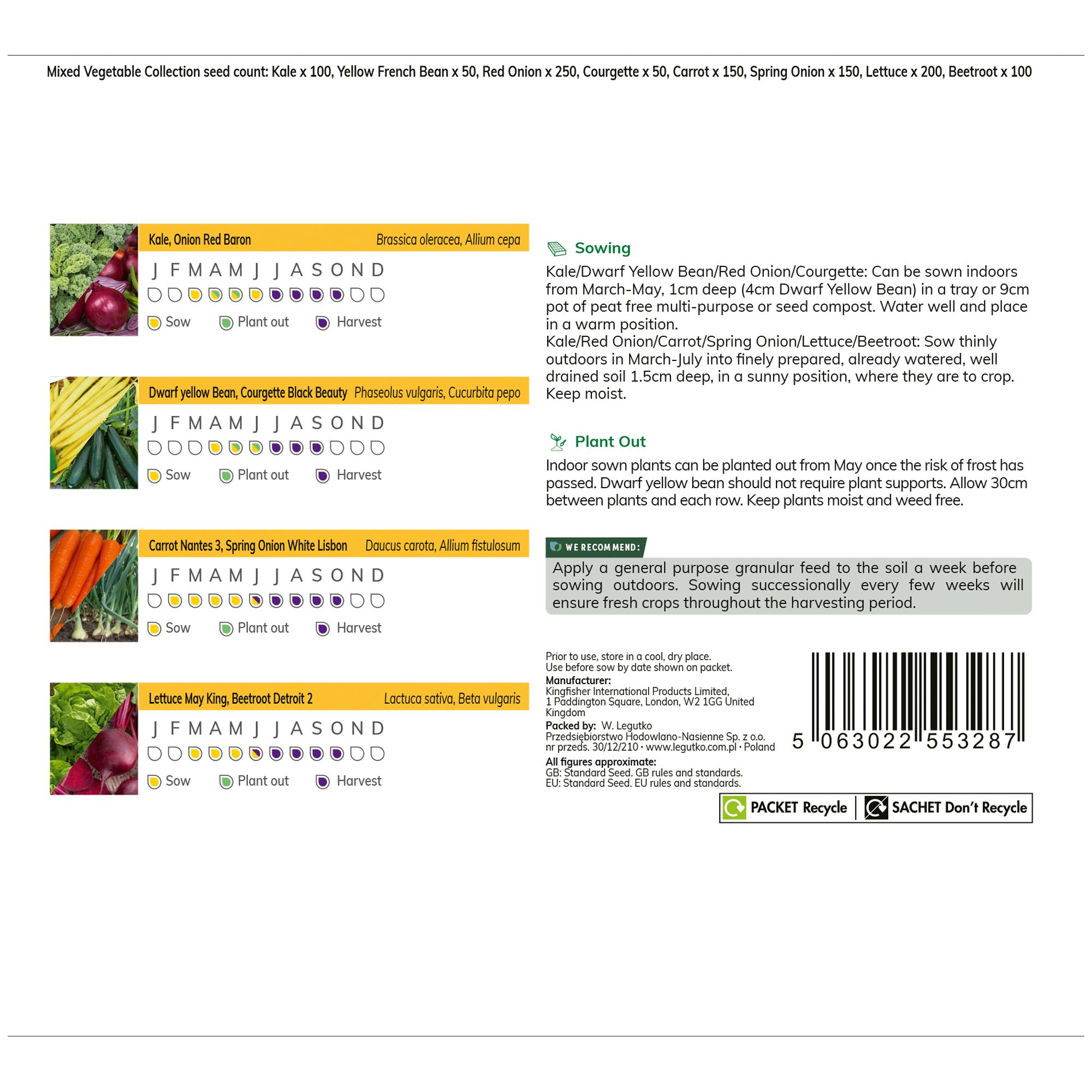 Verve Mixed vegetable 'Mixed Collection' Vegetable Seeds