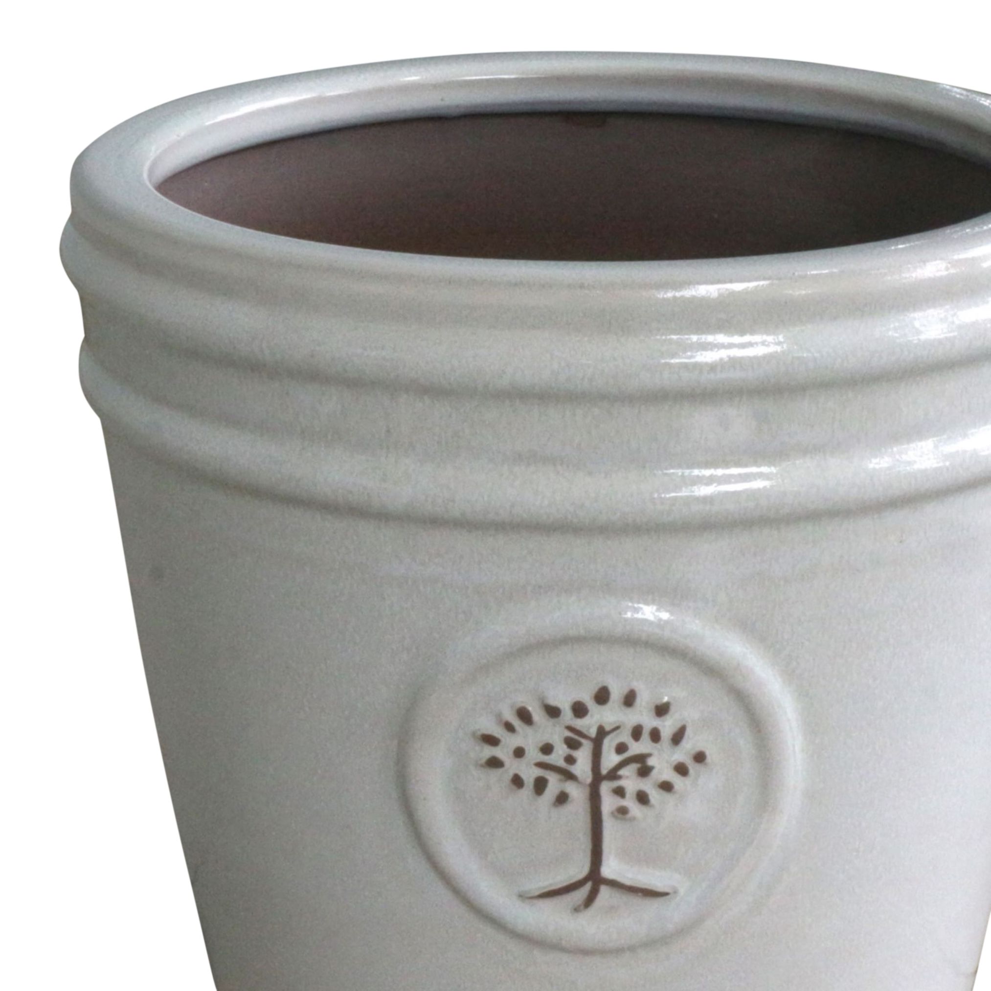 Verve Moon Beam Ceramic Plant pot (Dia) 20cm, (H)18cm, 3L