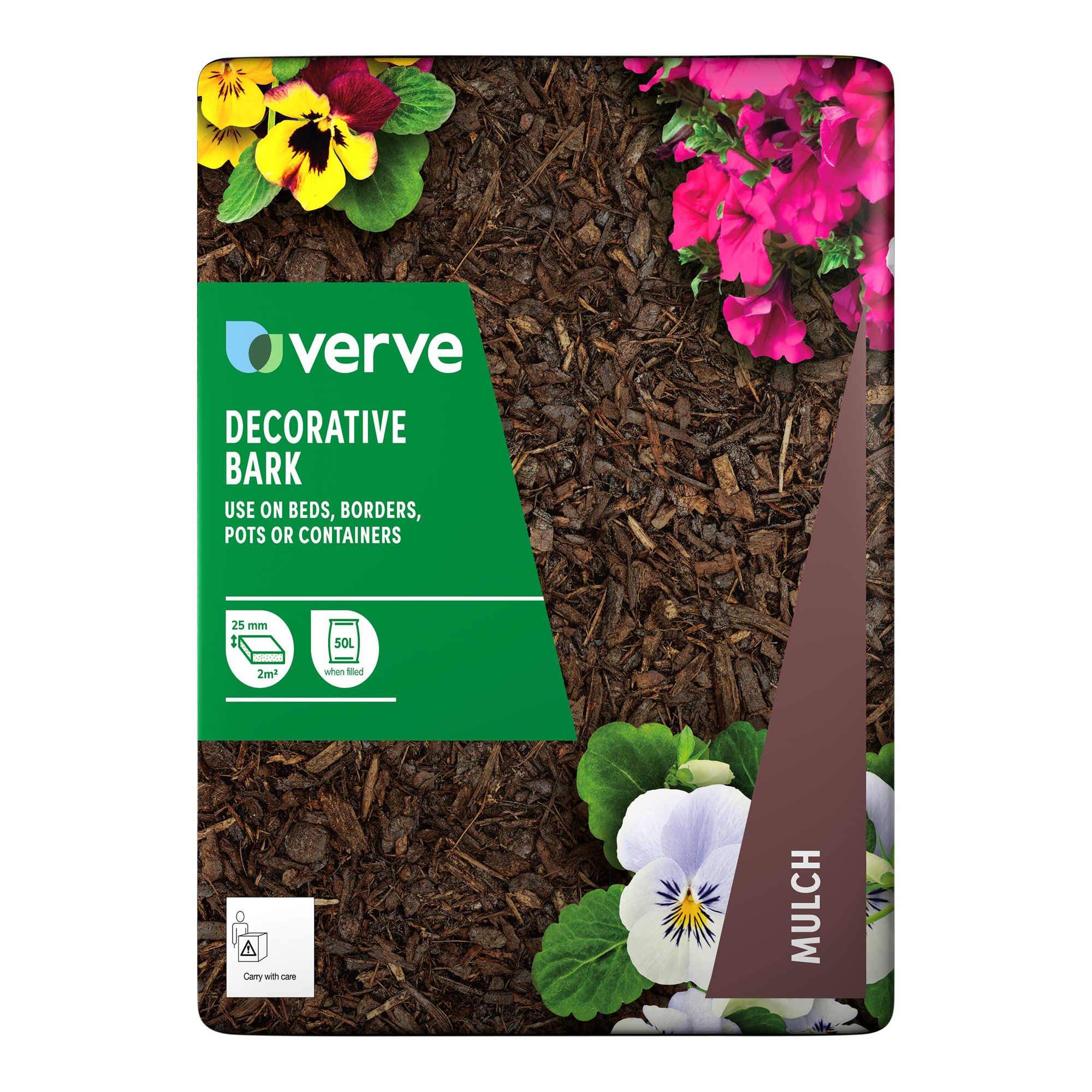 Verve Natural Bark chippings 50L Bag