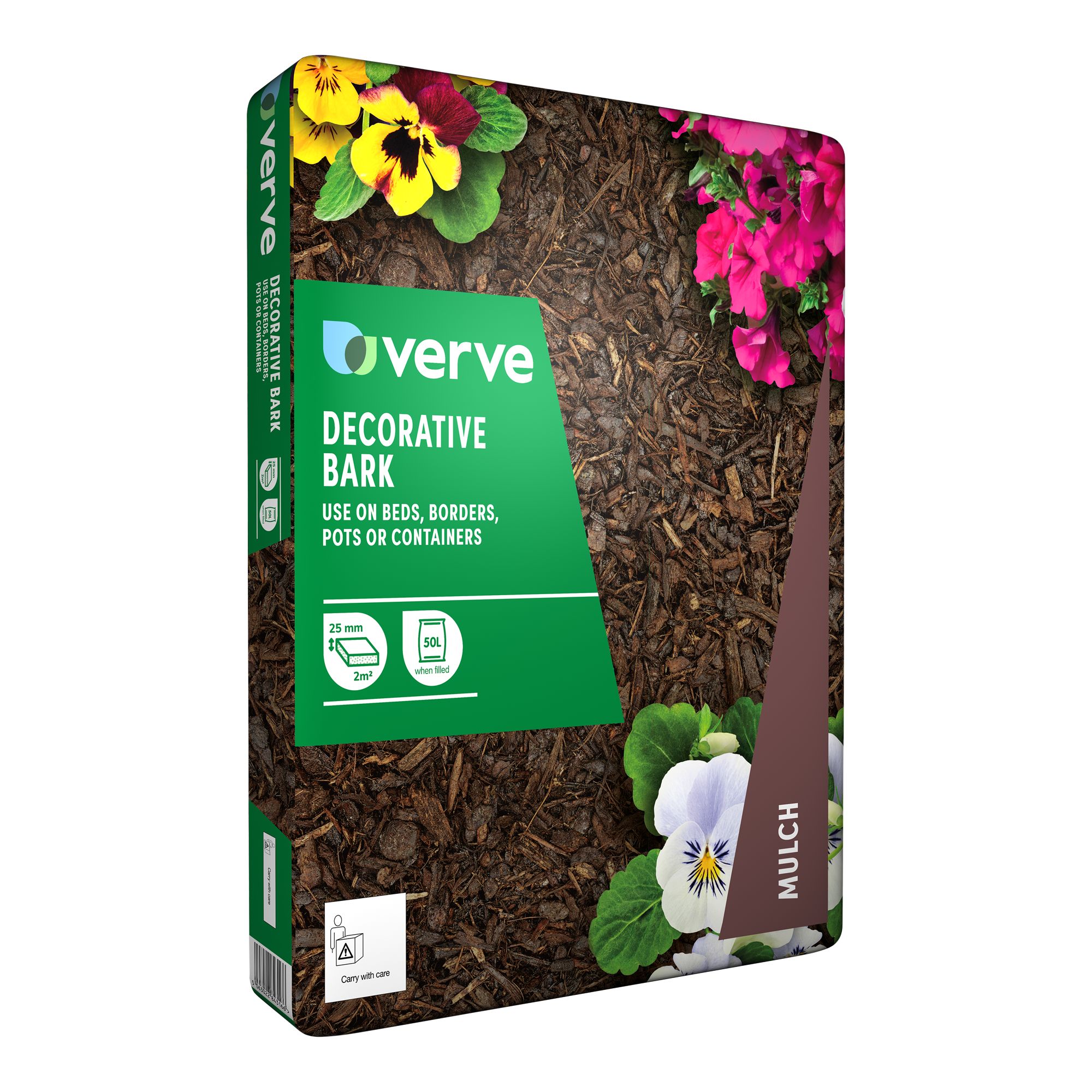 Verve Natural Bark chippings 50L Bag