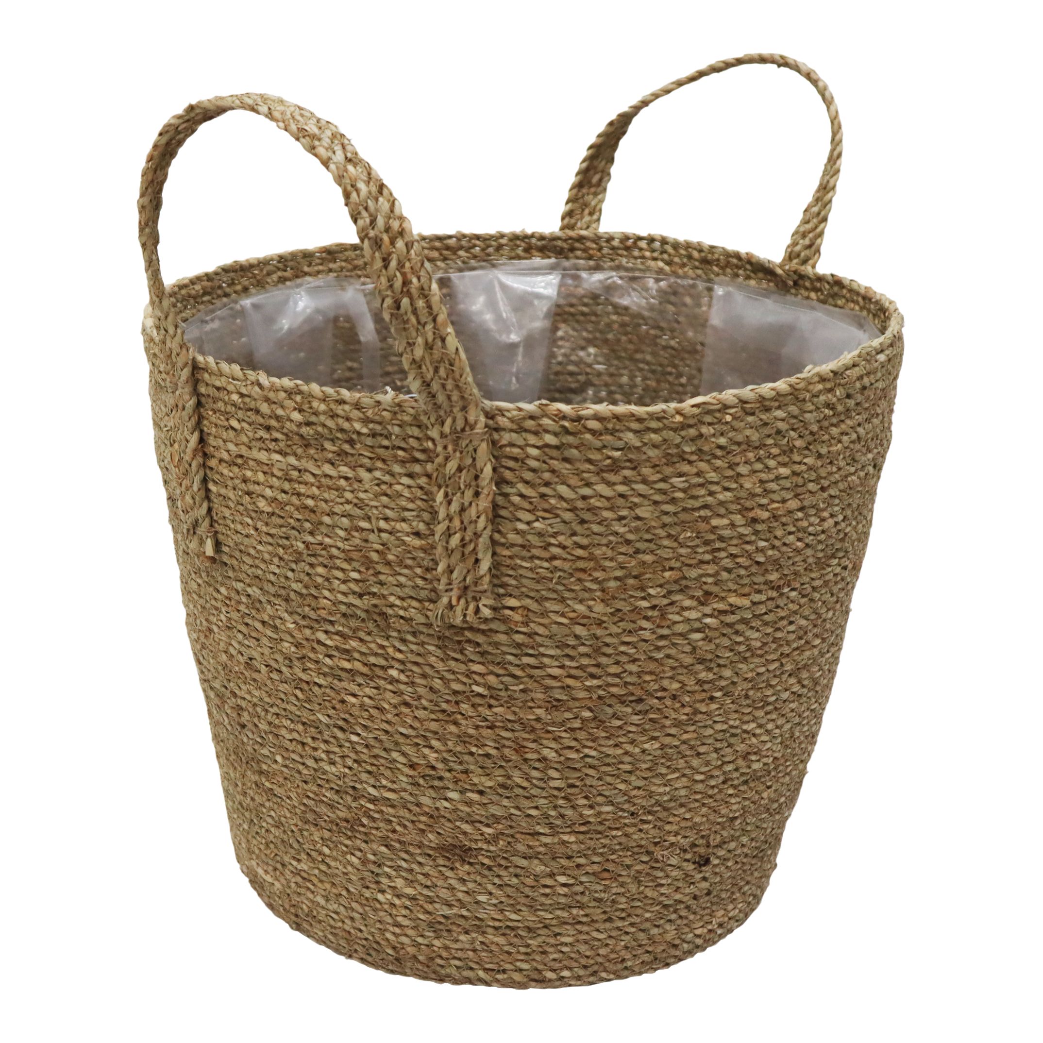 Verve Natural Seagrass Plant pot (Dia) 37.5cm, (H)42.5cm