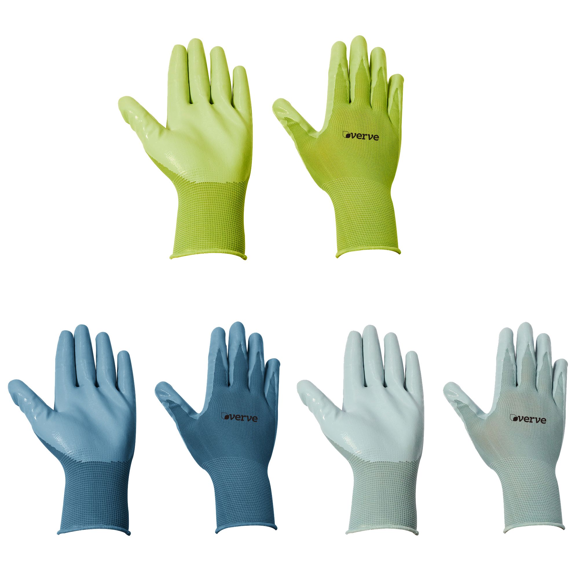 Verve Nitrile Multicolour Gardening gloves Medium, Pack of 3 | DIY at B&Q