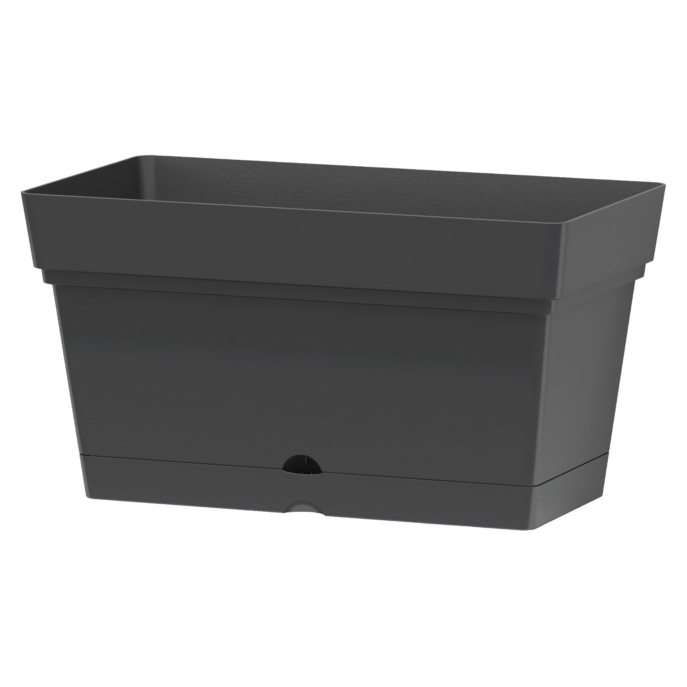 Verve Nurgul 67L Dark grey Plastic Rectangular Trough (H)38cm (W)38cm ...