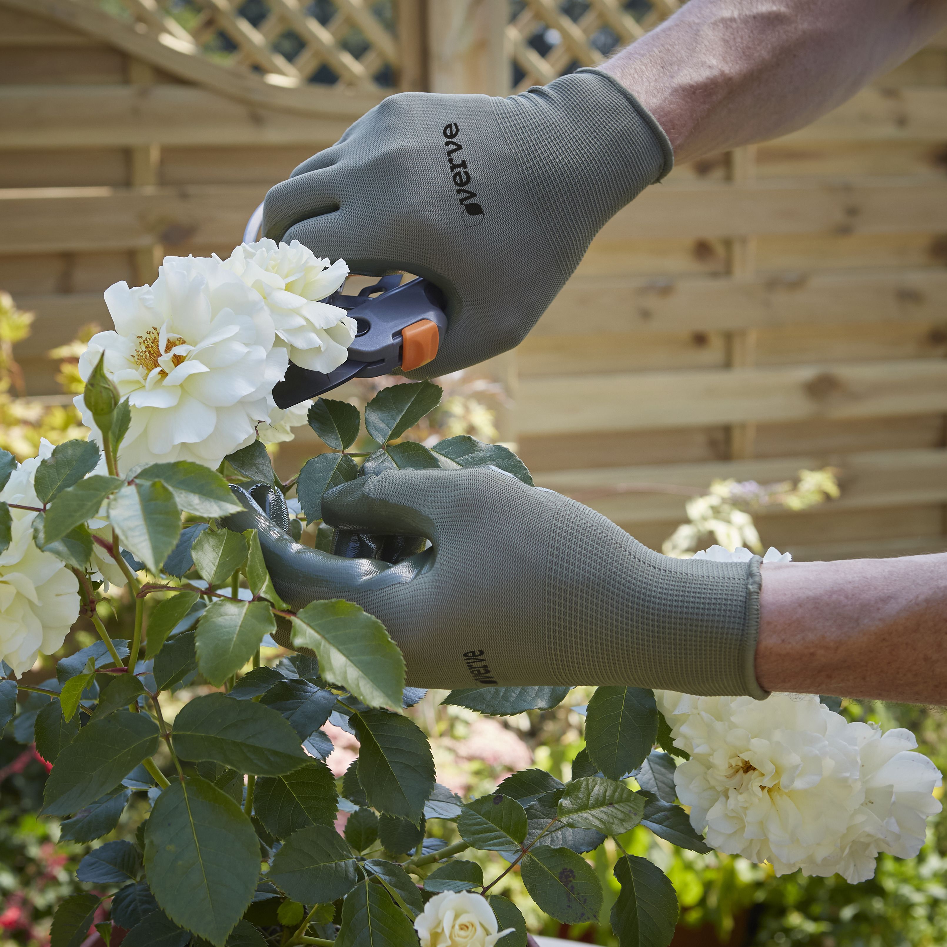Verve Nylon Olive Gardening gloves Large