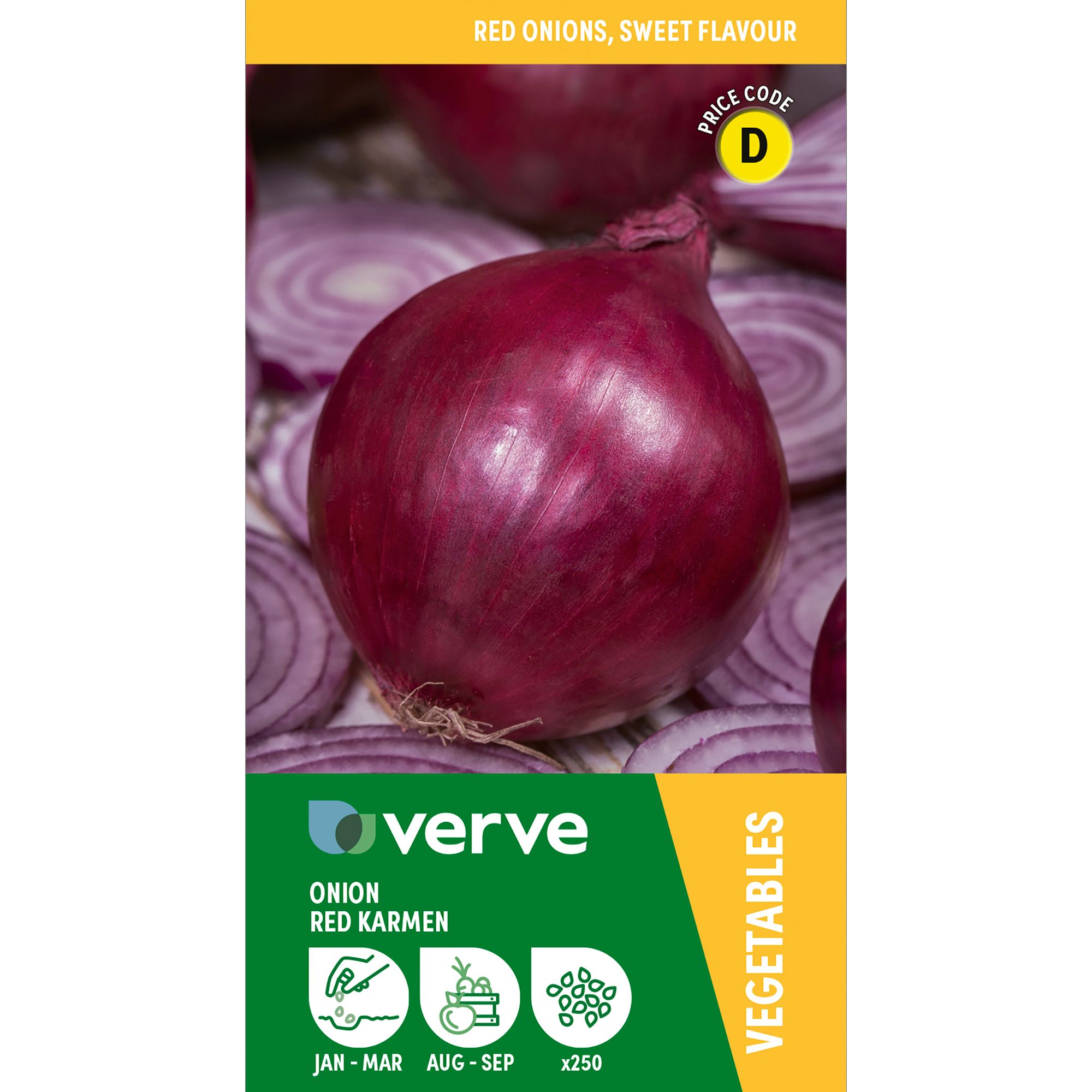 Verve Onion 'Red Karmen' Vegetable Seeds