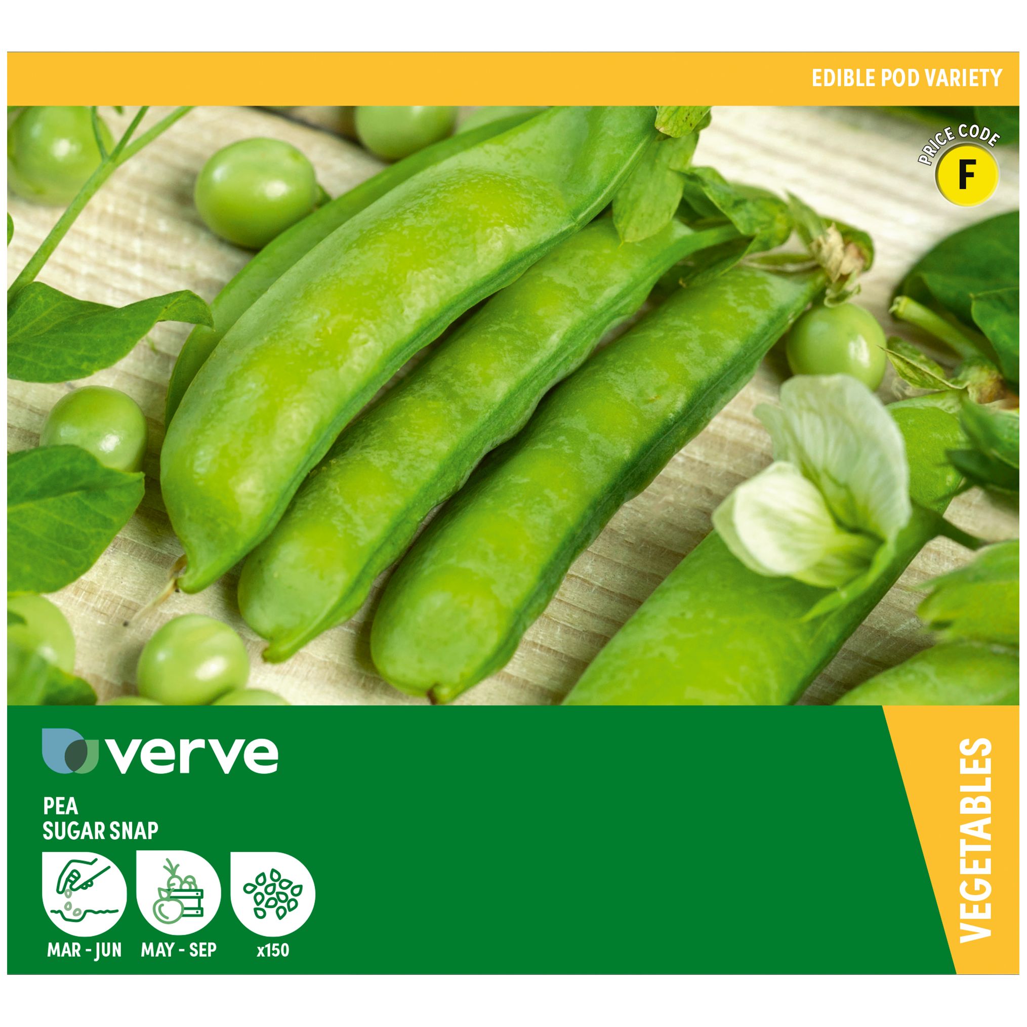 Verve Pea 'Sugar Snap' Vegetable Seeds