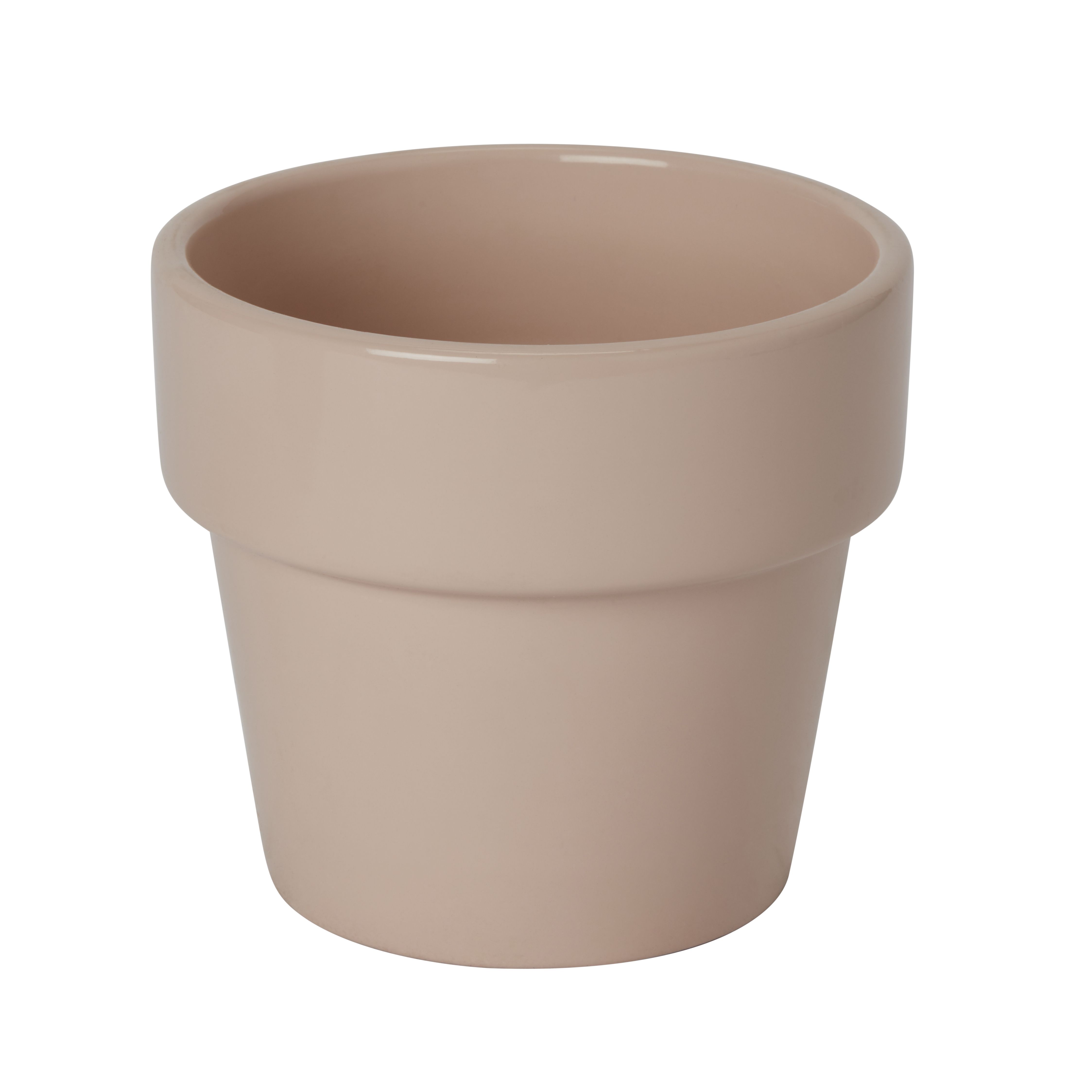 Verve Peach whip Clay Conical Plant pot (Dia) 12.6cm, (H)11cm, 800ml