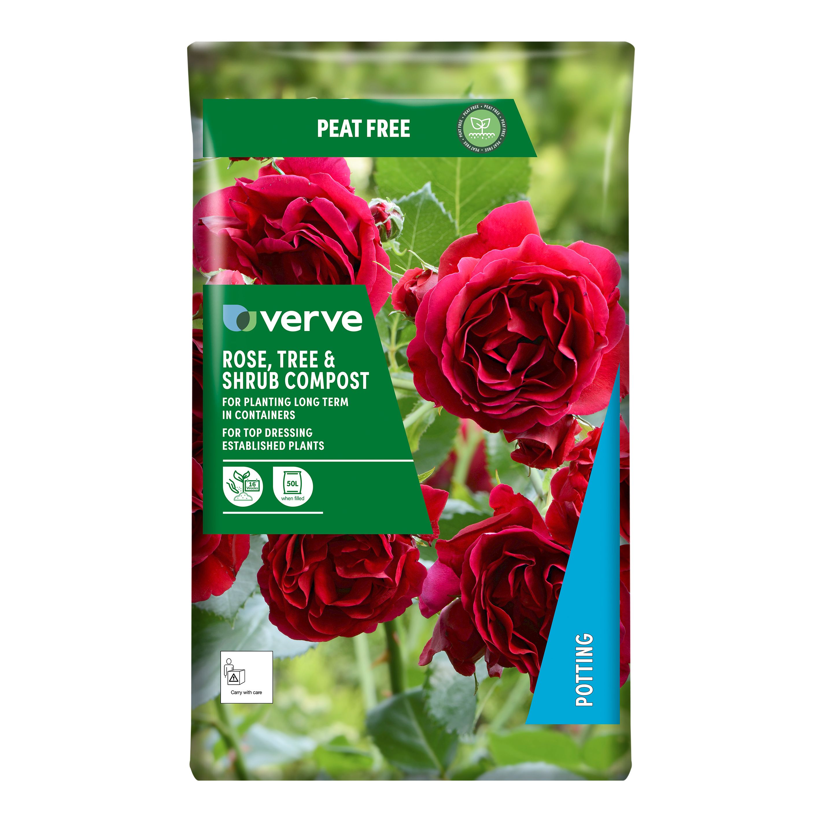 Verve Peat-free Rose, shrub & tree Compost 50L