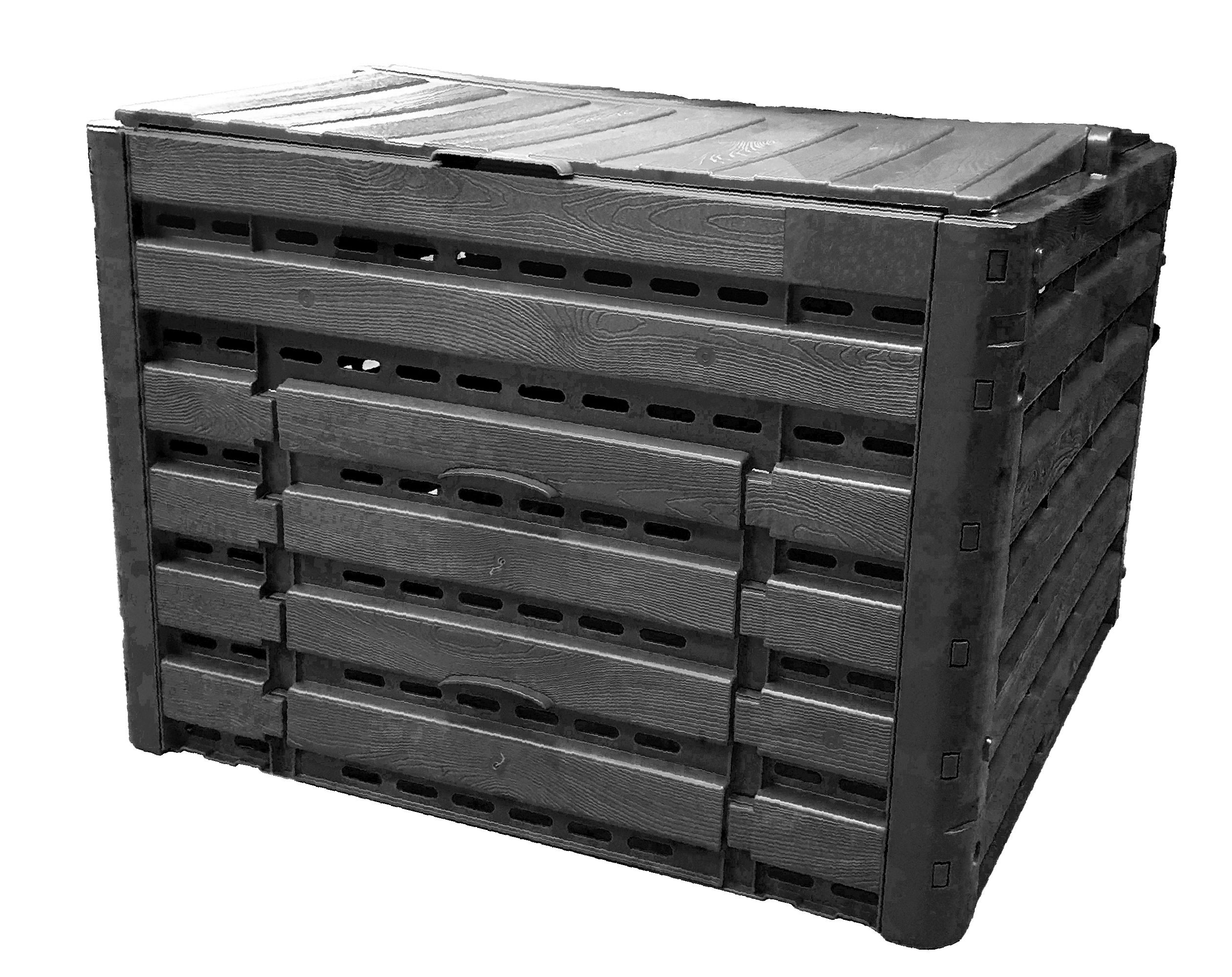 Verve Plastic Wood effect Composter 400L