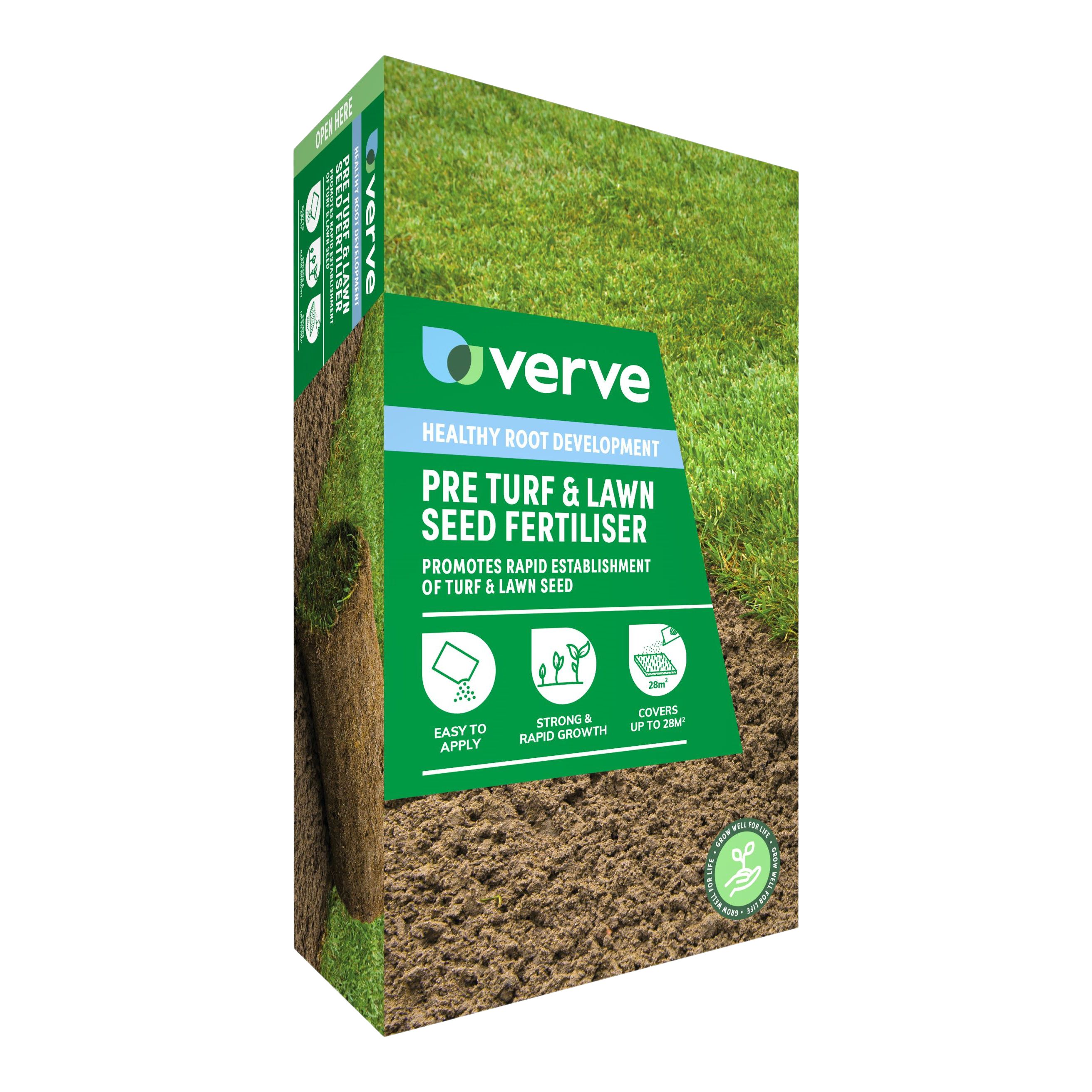 Verve Pre lawn seed & turf fertiliser 28m² 2kg