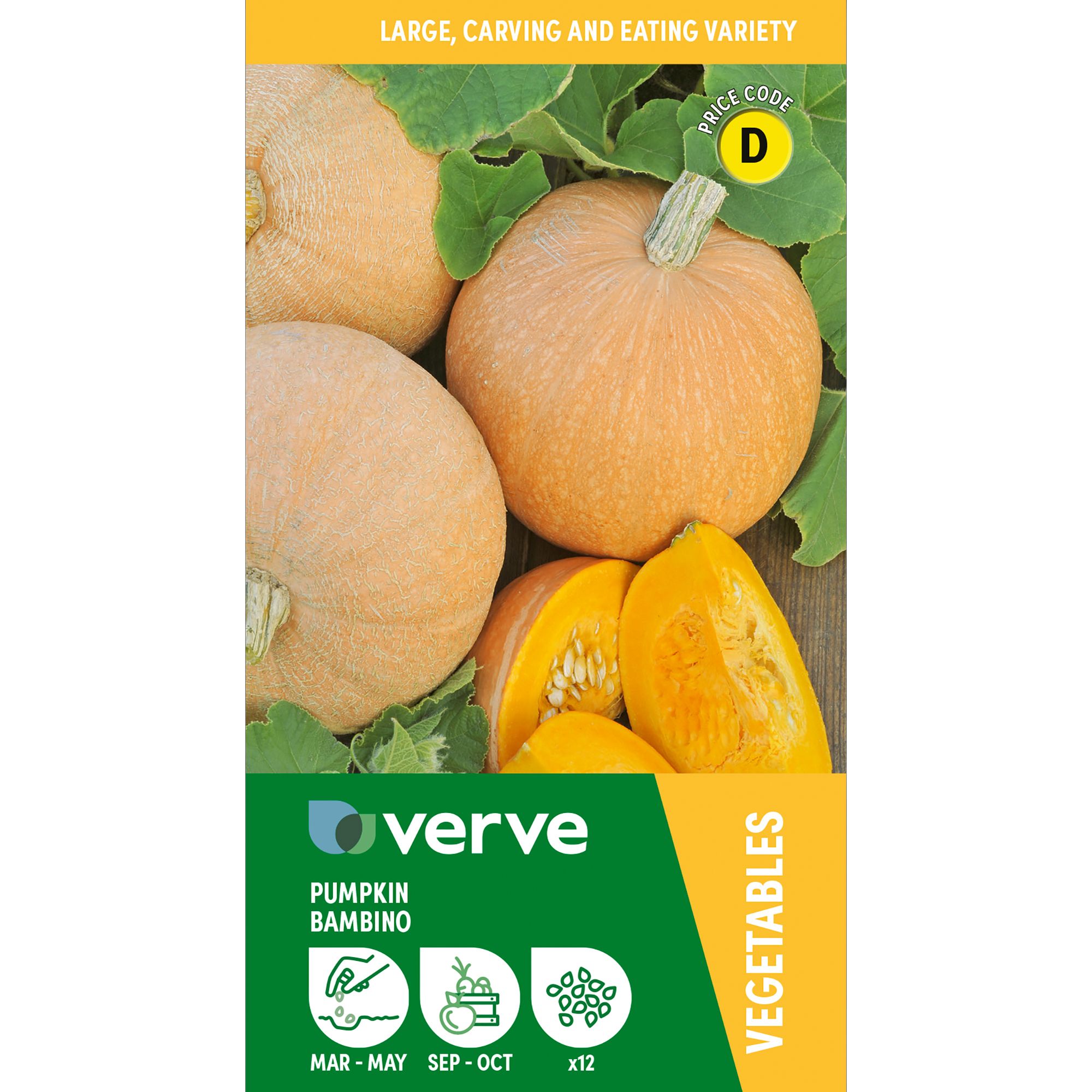 Verve Pumpkin 'Bambino' Vegetable Seeds