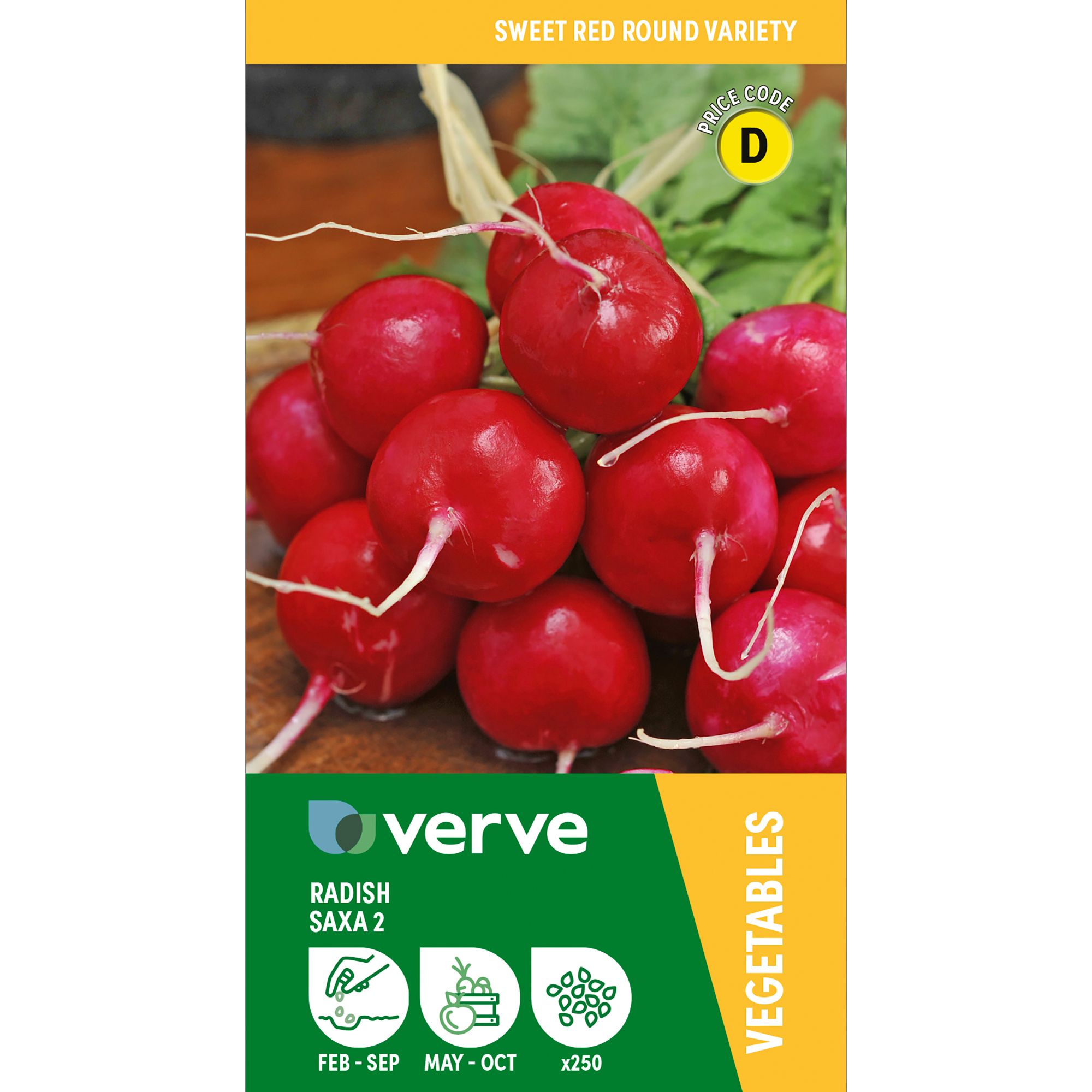 Verve Radish 'Saxa 2 ' Vegetable Seeds