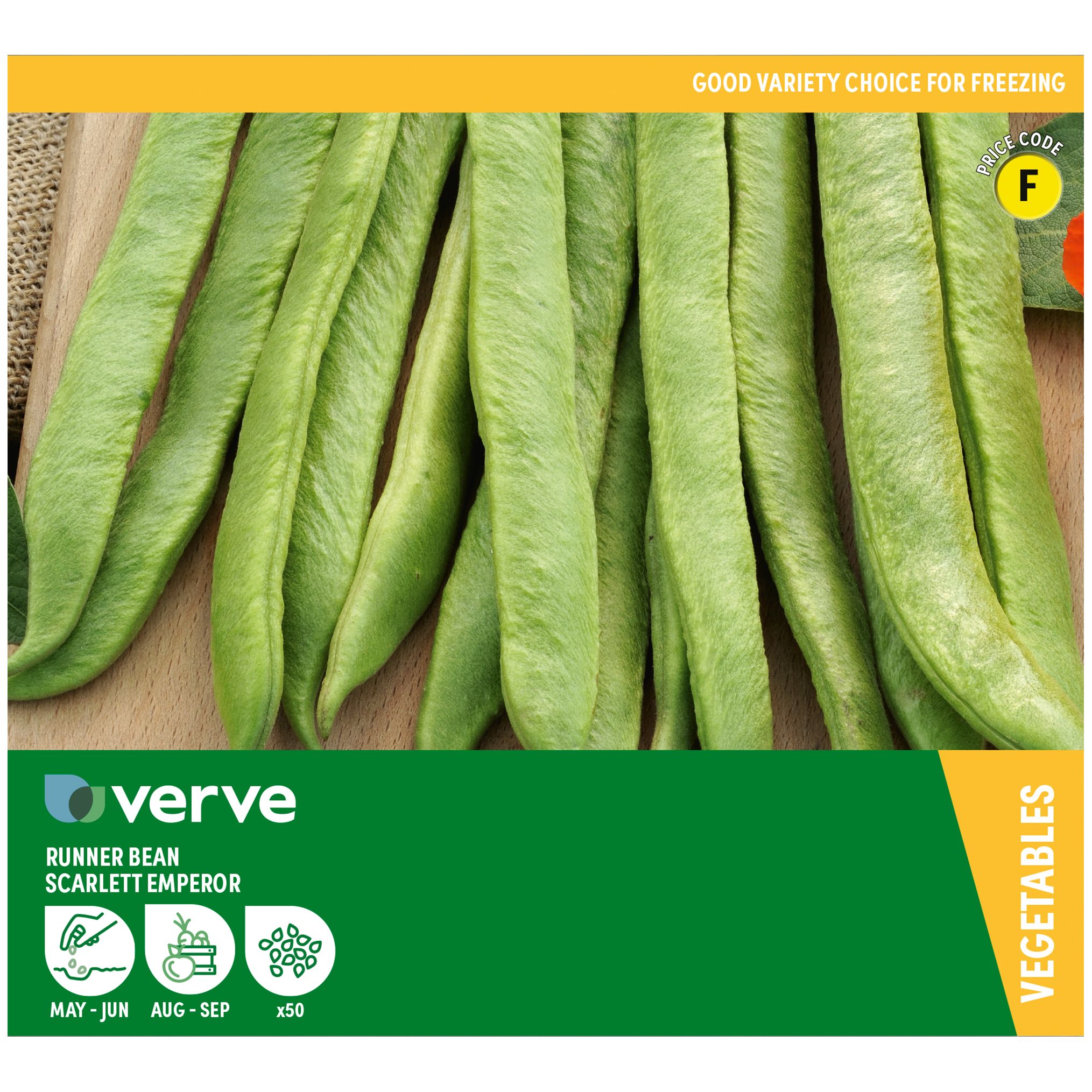 Verve Runner bean 'Scarlett Emperor' Vegetable Seeds