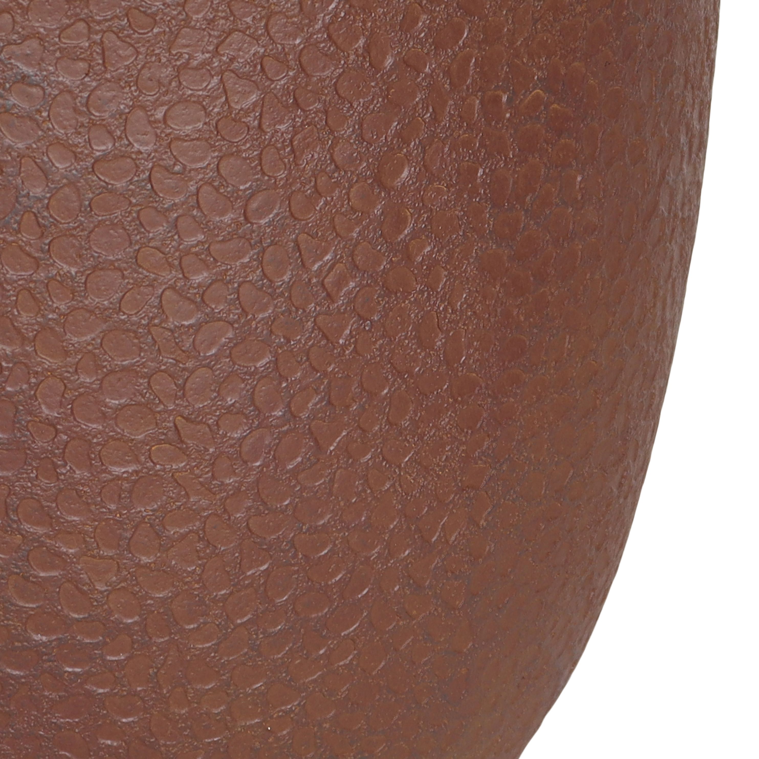Verve Rust Volcanic Fibreclay Plant pot (Dia) 30cm, (H)28cm