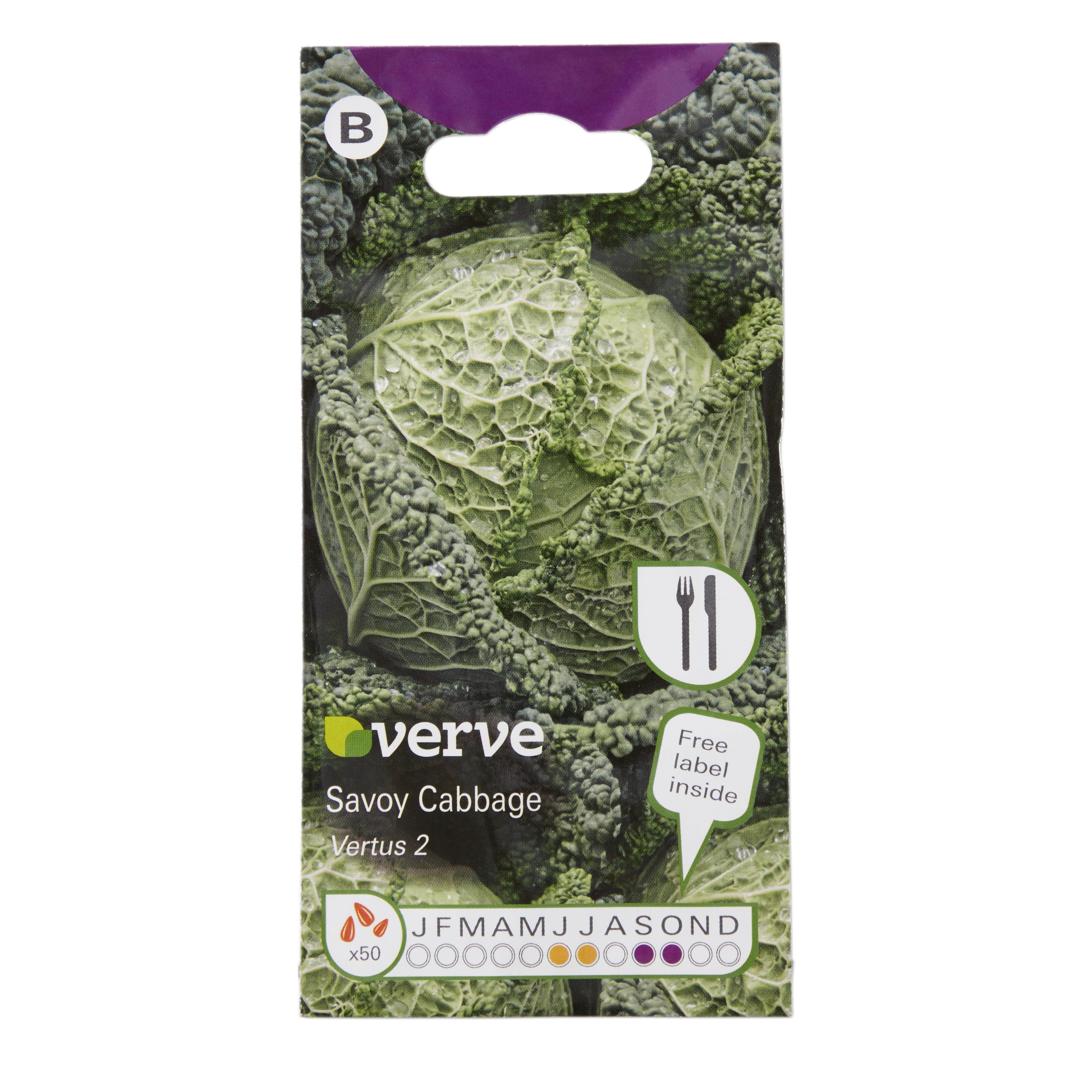 Verve Savoy cabbage vertus 2 Vegetable Seeds | DIY at B&Q