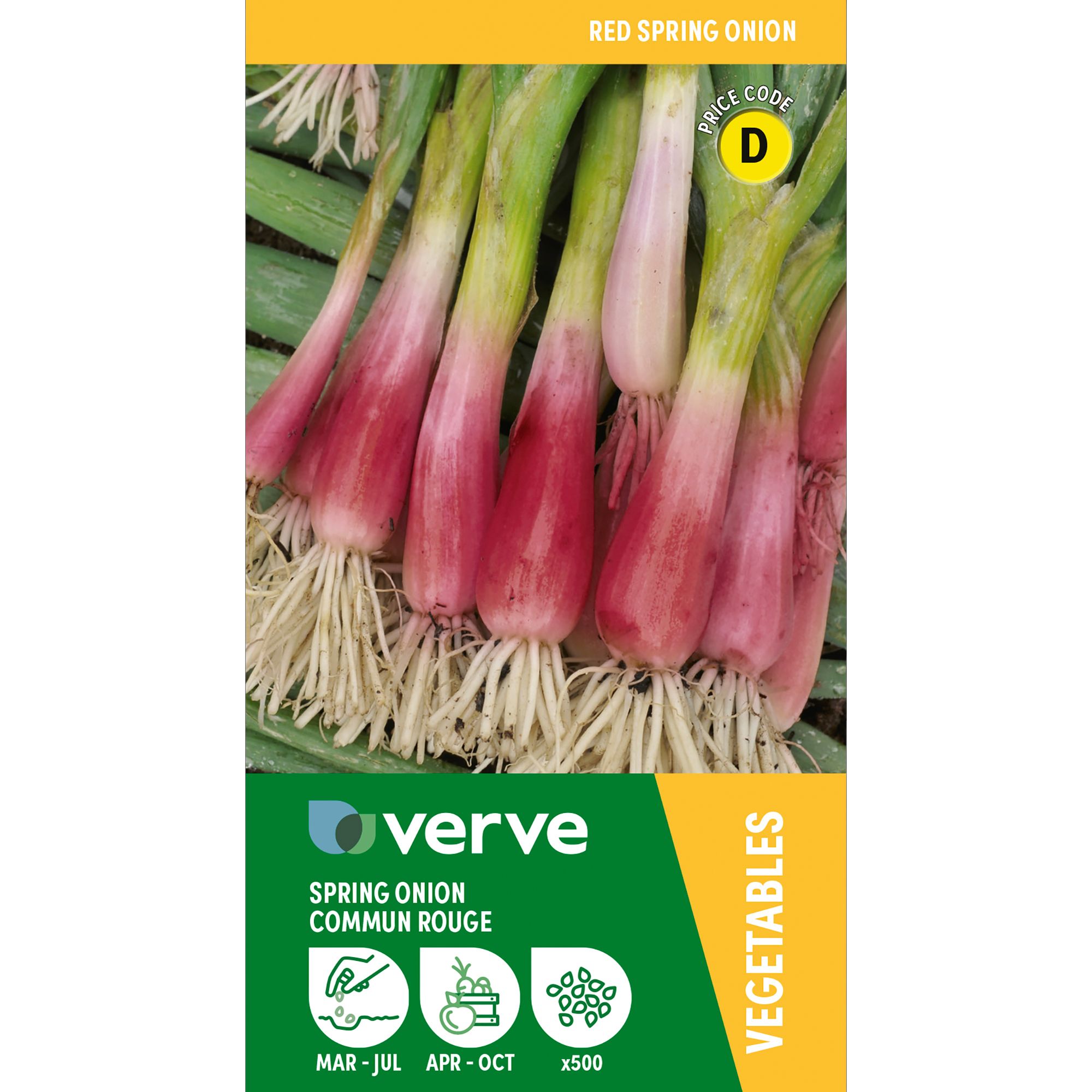 Verve Spring onion 'Common Rouge' Vegetable Seeds