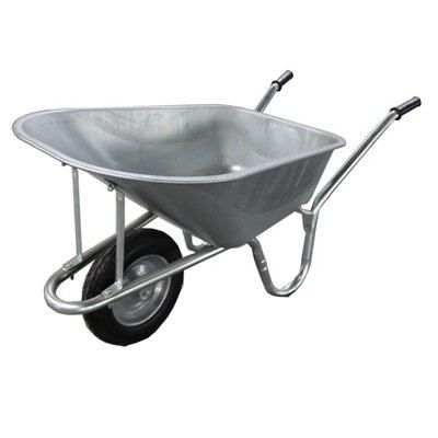 Verve Steel 110L Puncture resistant wheel Wheelbarrow, 14kg