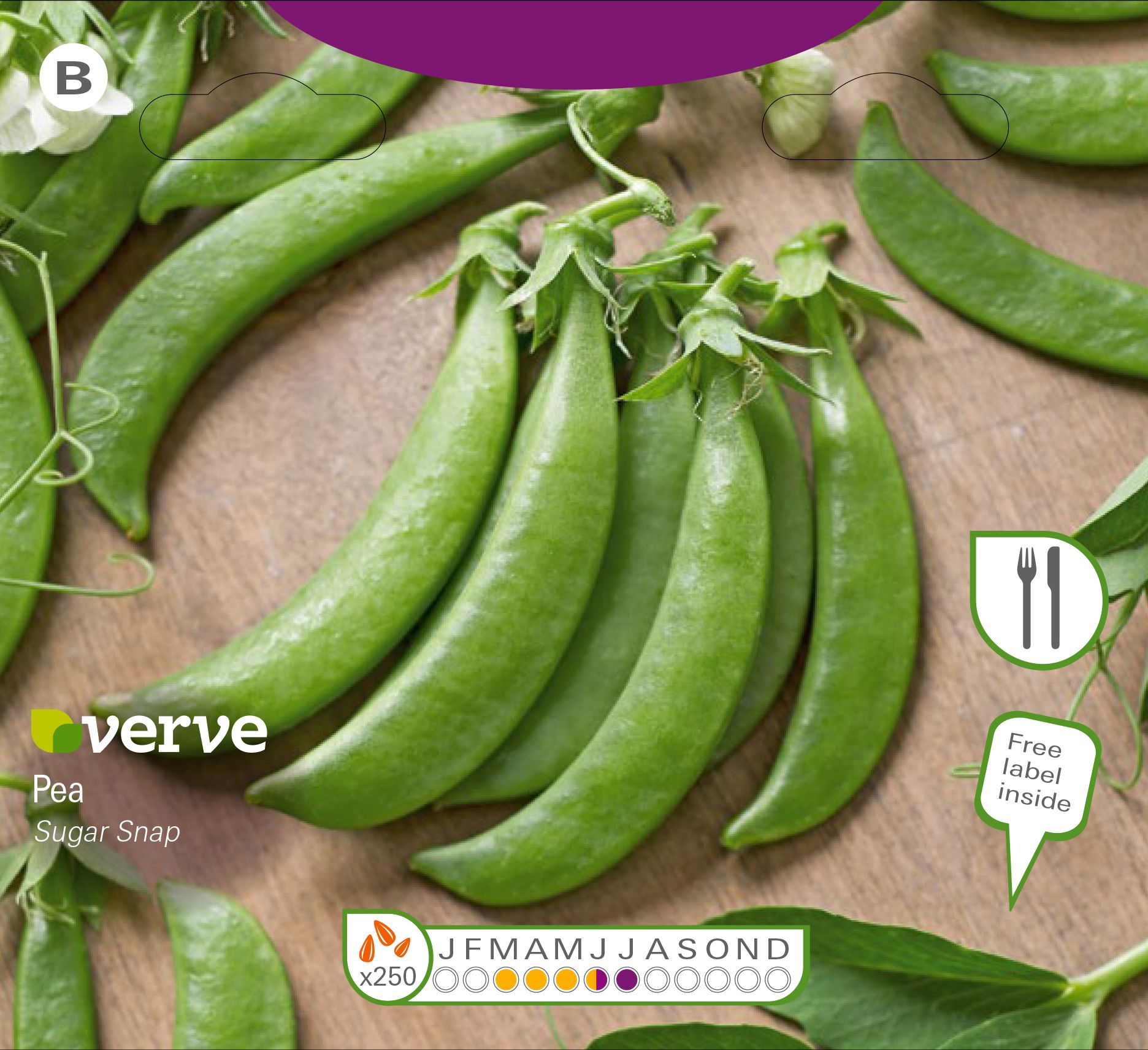 Verve 'Sugar snap pea' Vegetable Seeds
