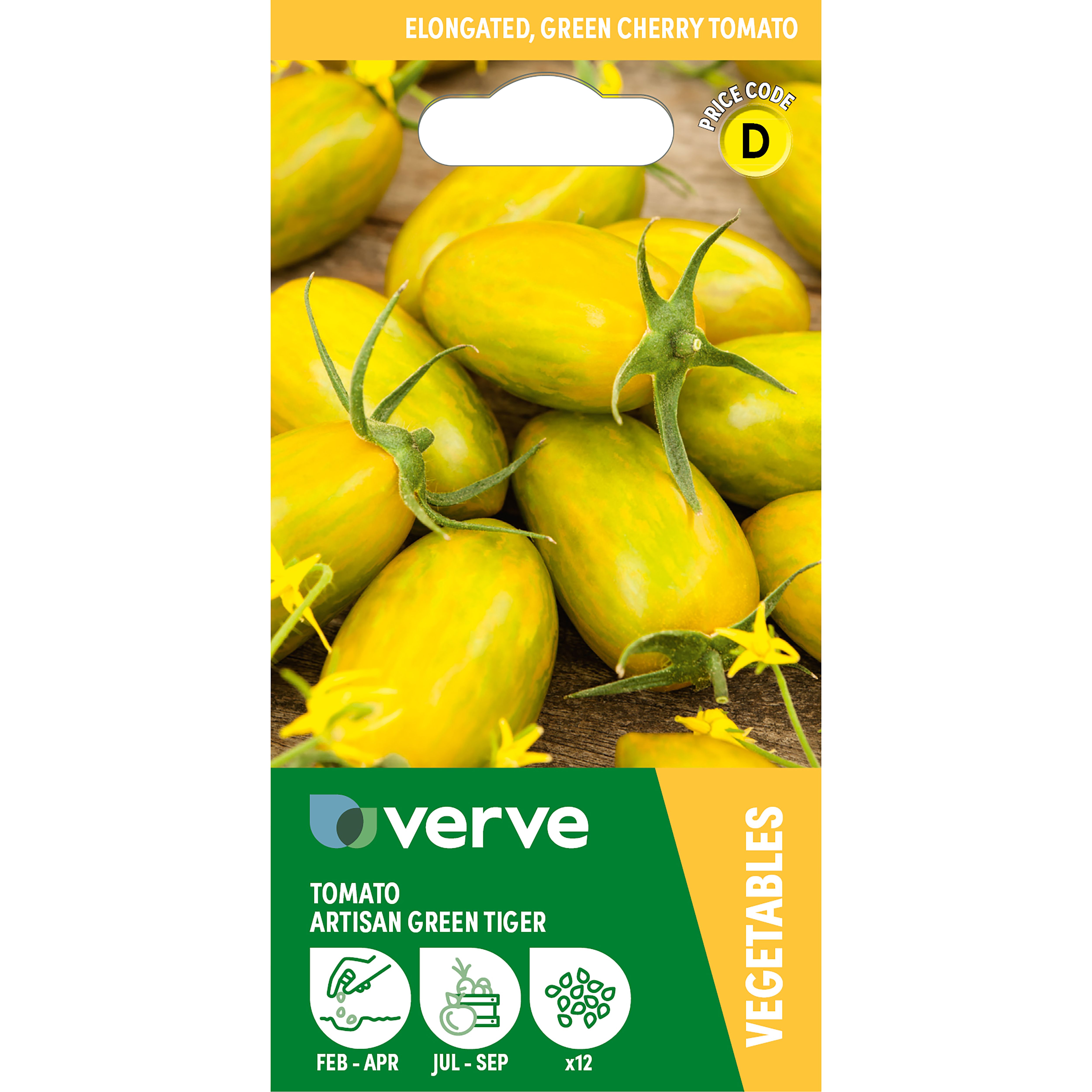 Verve Tomato 'Artisan Green Tiger' Vegetable Seeds