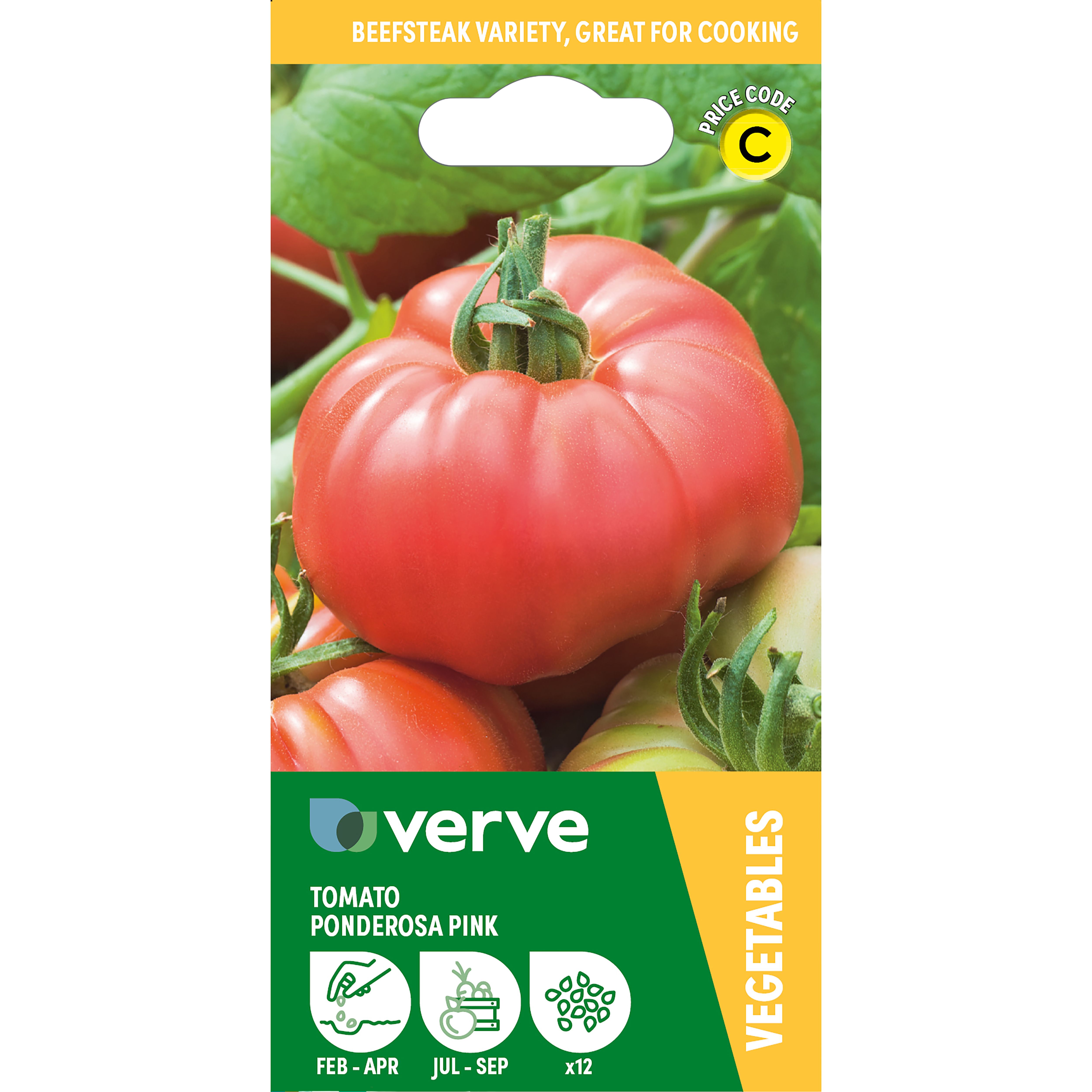 VERVE TOMATO 'PONDEROSA PINK' VEGETABLE SEEDS