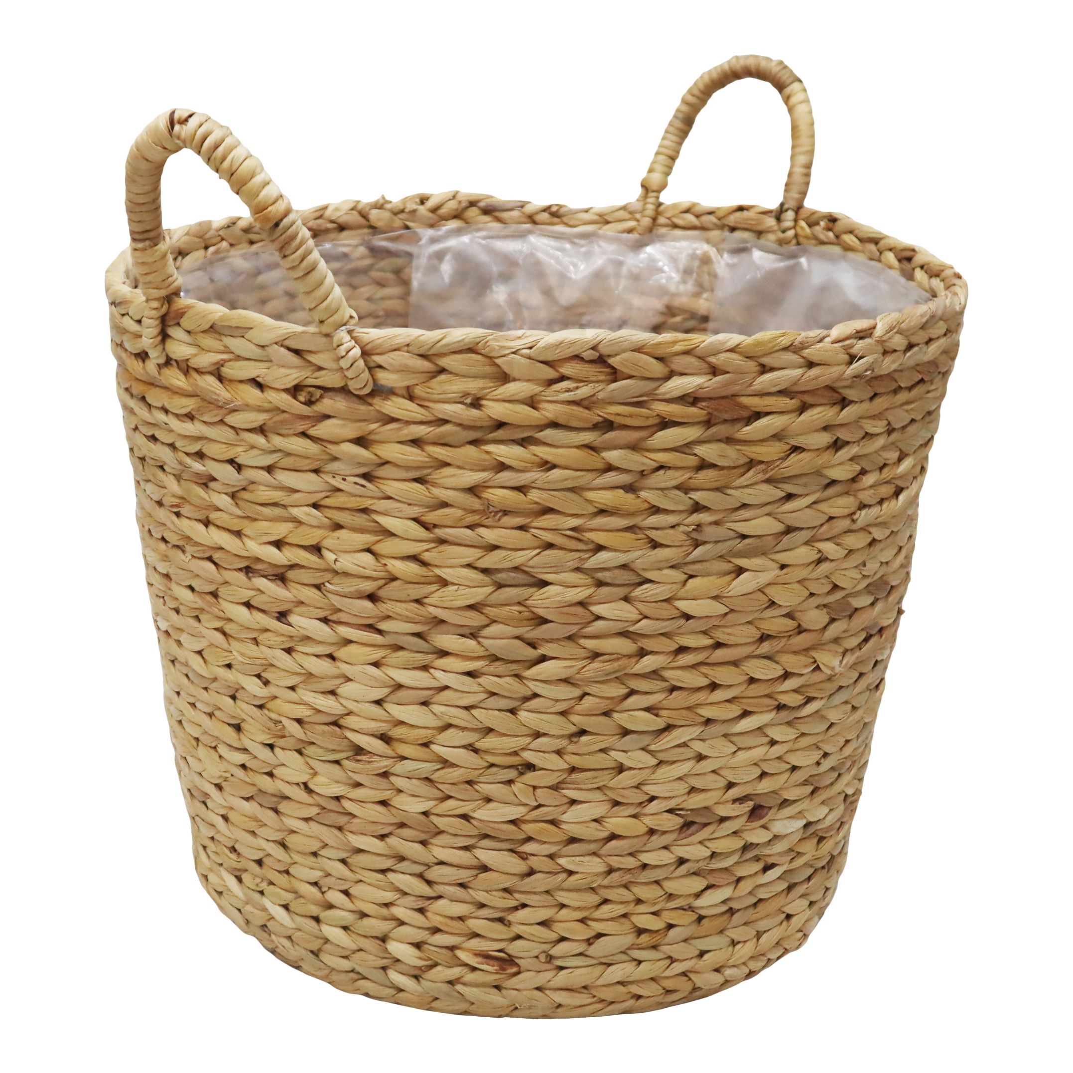 Verve Waterhycinth Neutral Natural Woven Seagrass Plant pot (Dia) 41 ...