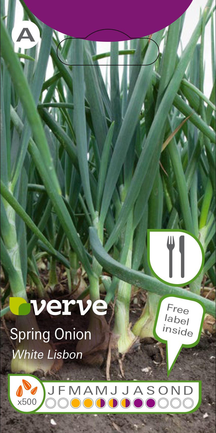 Verve White lisbon spring onion Vegetable Seeds